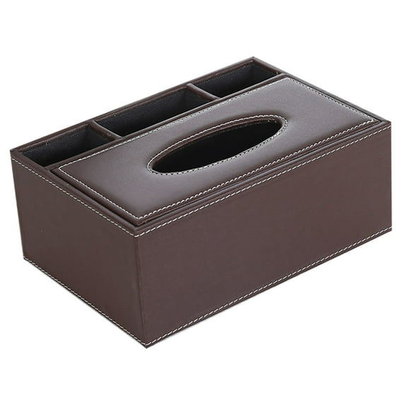 PU Leather Rectangular Tissue Box Cover - Multifunctional Tissue Box ...