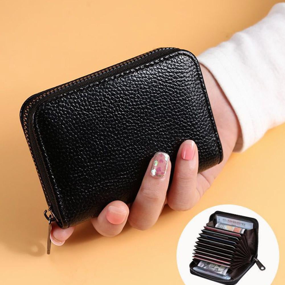 PU Leather Slim Thin Credit Card Holder Mini Wallet Holder Card Credit ...