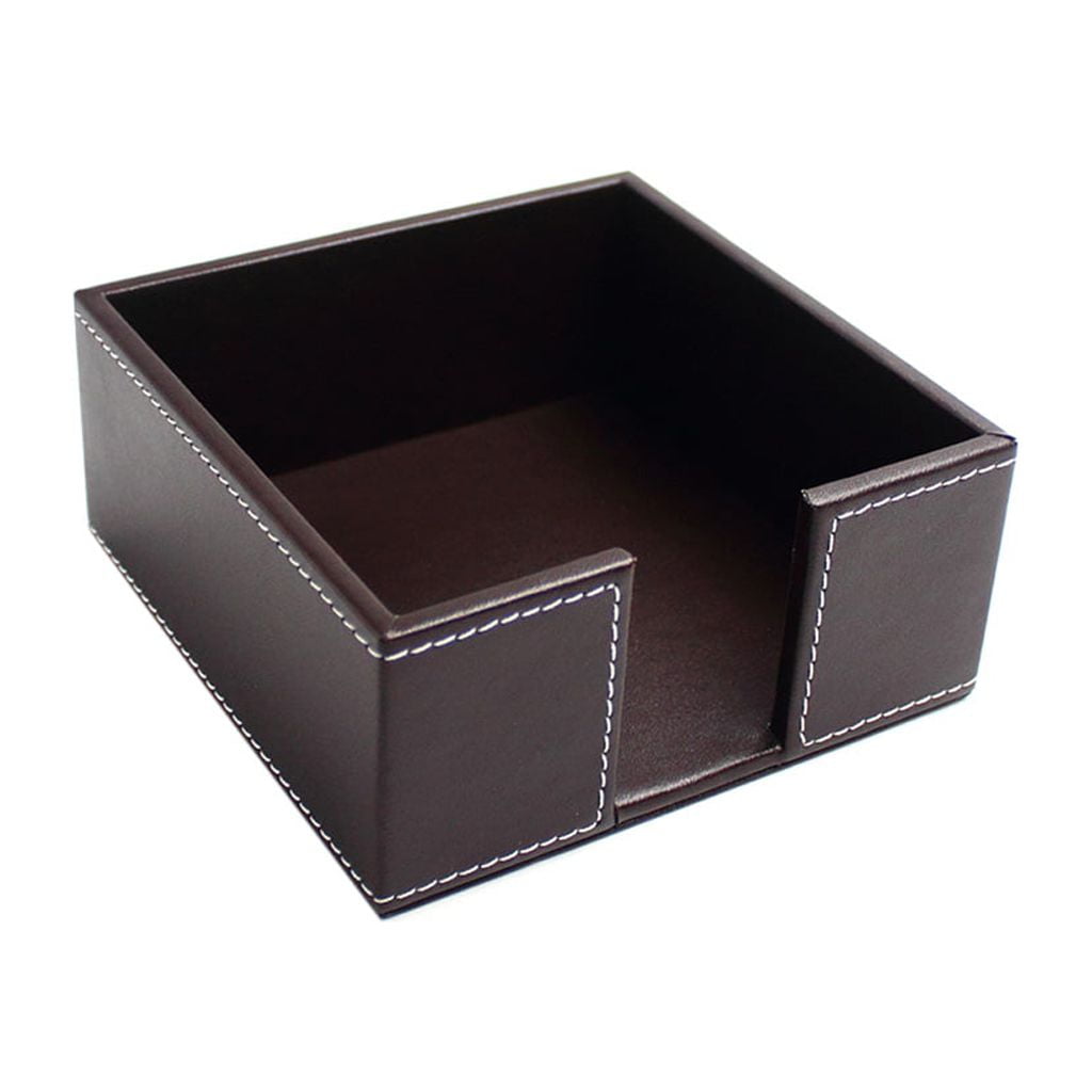 PU Leather Square Cocktail Napkin Holder Tissue Box Paper Serviette ...