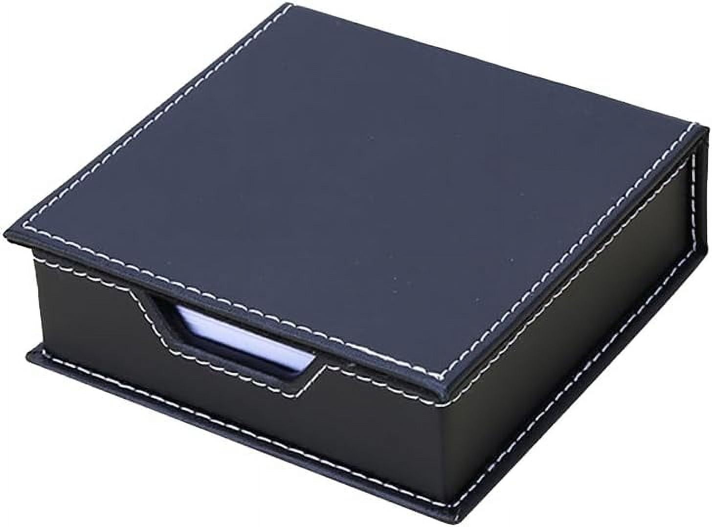 PU Leather Sticky Note Holder Notepad Memo Paper Storage Box Mini Items ...