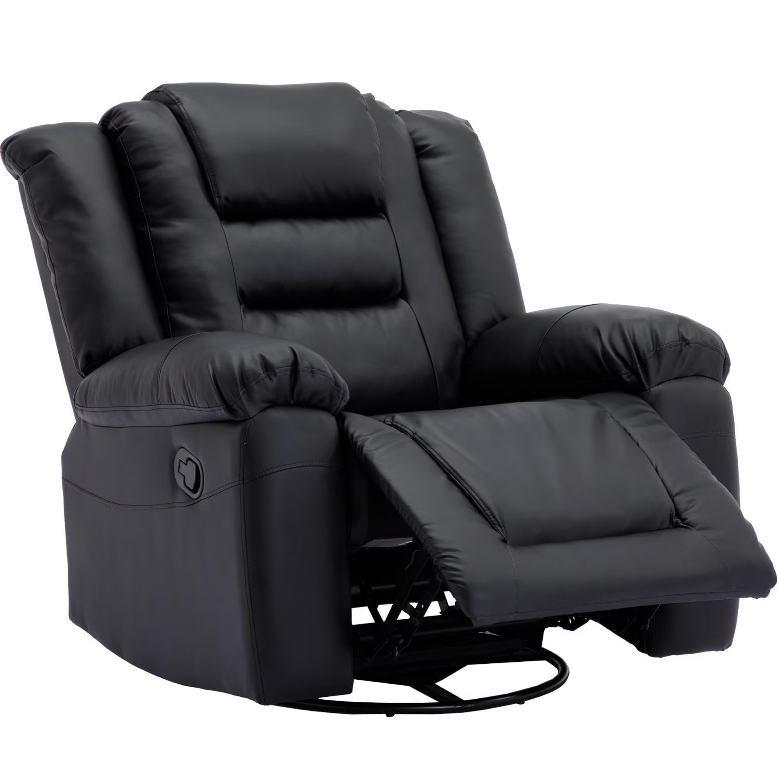 PU Leather Swivel Recliner, Home Theater Single Sofa Chair Manual ...