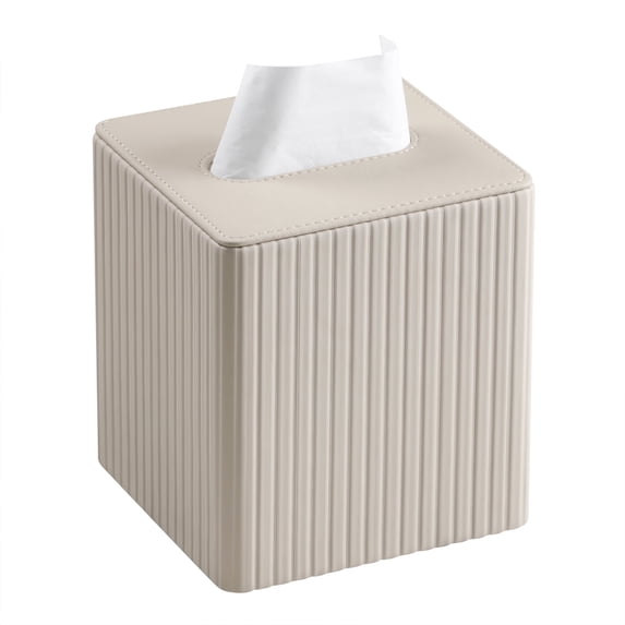 MEIBOOCH, PU Leather Tissue Box Cover, Square Size, Magnetic Closure ...