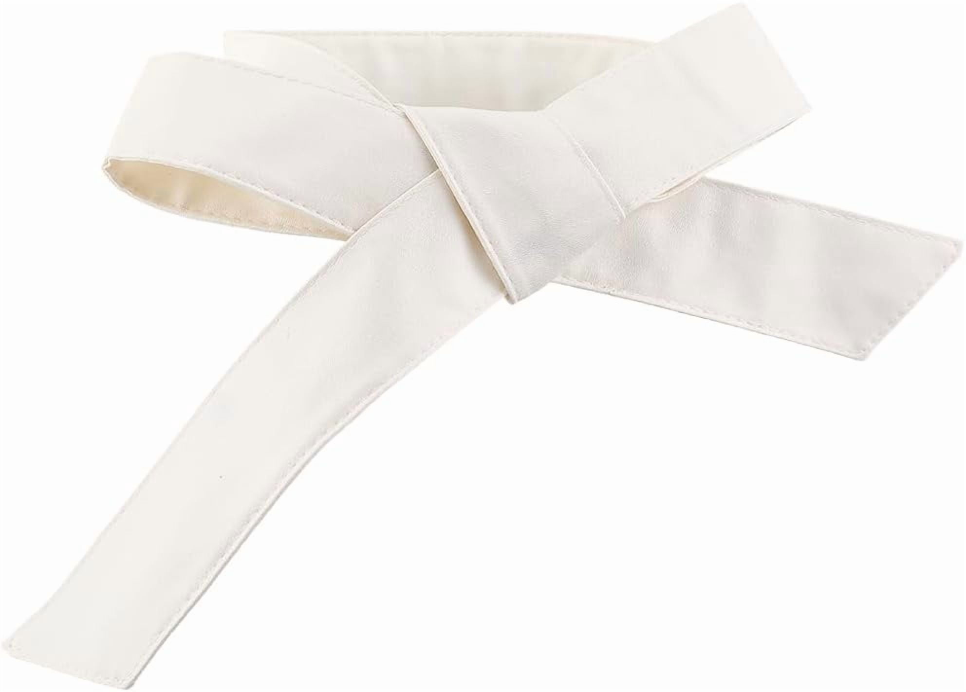 PU Leather Trench Coat Waist Belt White 71 Inch Wind Replacement Wind ...