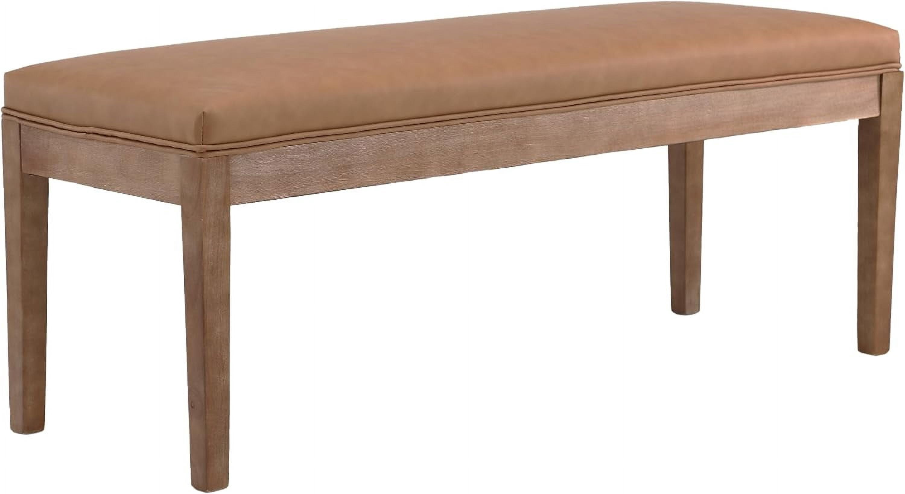 PU Leather Upholstered Entryway Bench Dining Table Benches Farmhouse ...