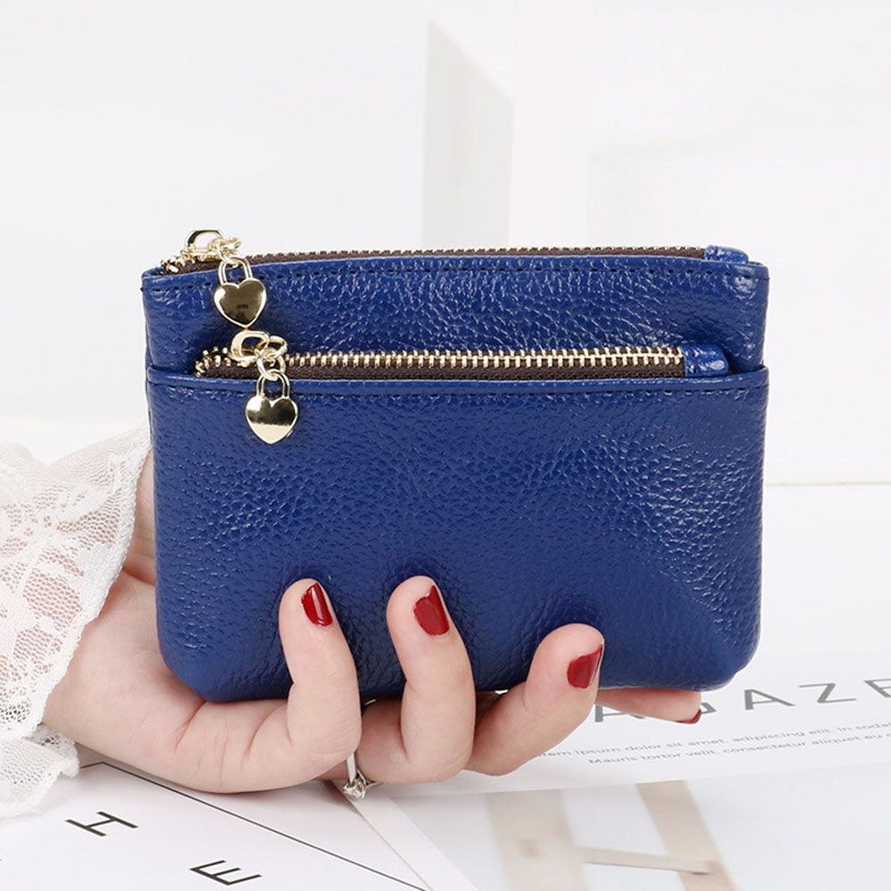 PU Leather Women Clutch with Key Ring Card Holder Mini Coin Purse ...