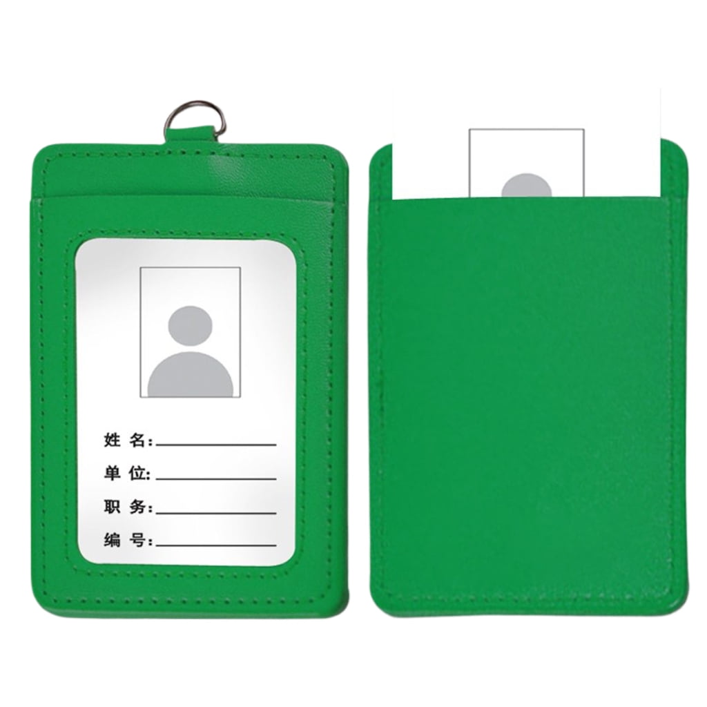 PU Leather Work Card Holder Wallets Bus Cards Storage Case for ...