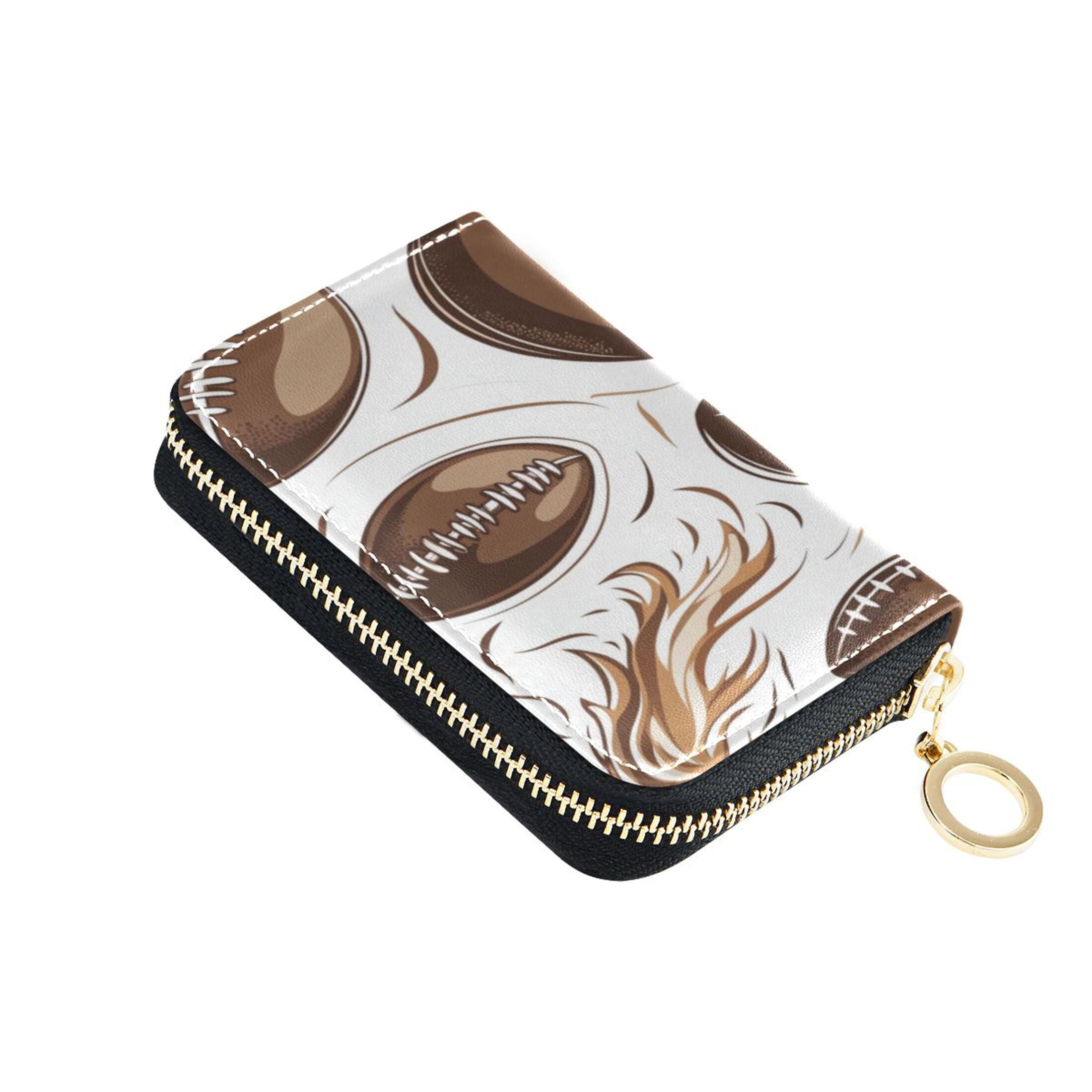 PU Leather Zip Card Holder Women's Card Case Zipper Card Case Compact ...