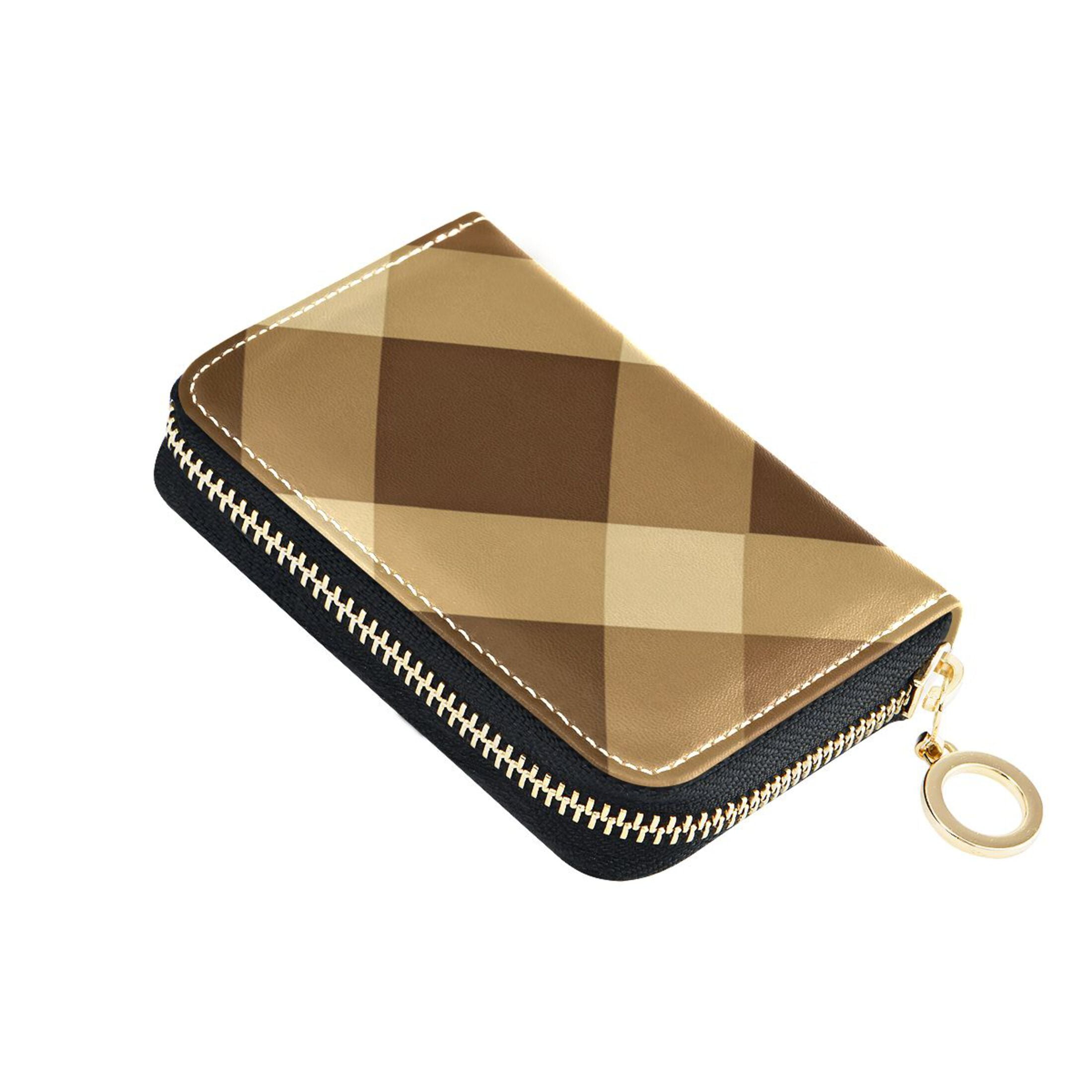 PU Leather Zip Card Holder Women's Card Case Zipper Card Case Compact ...