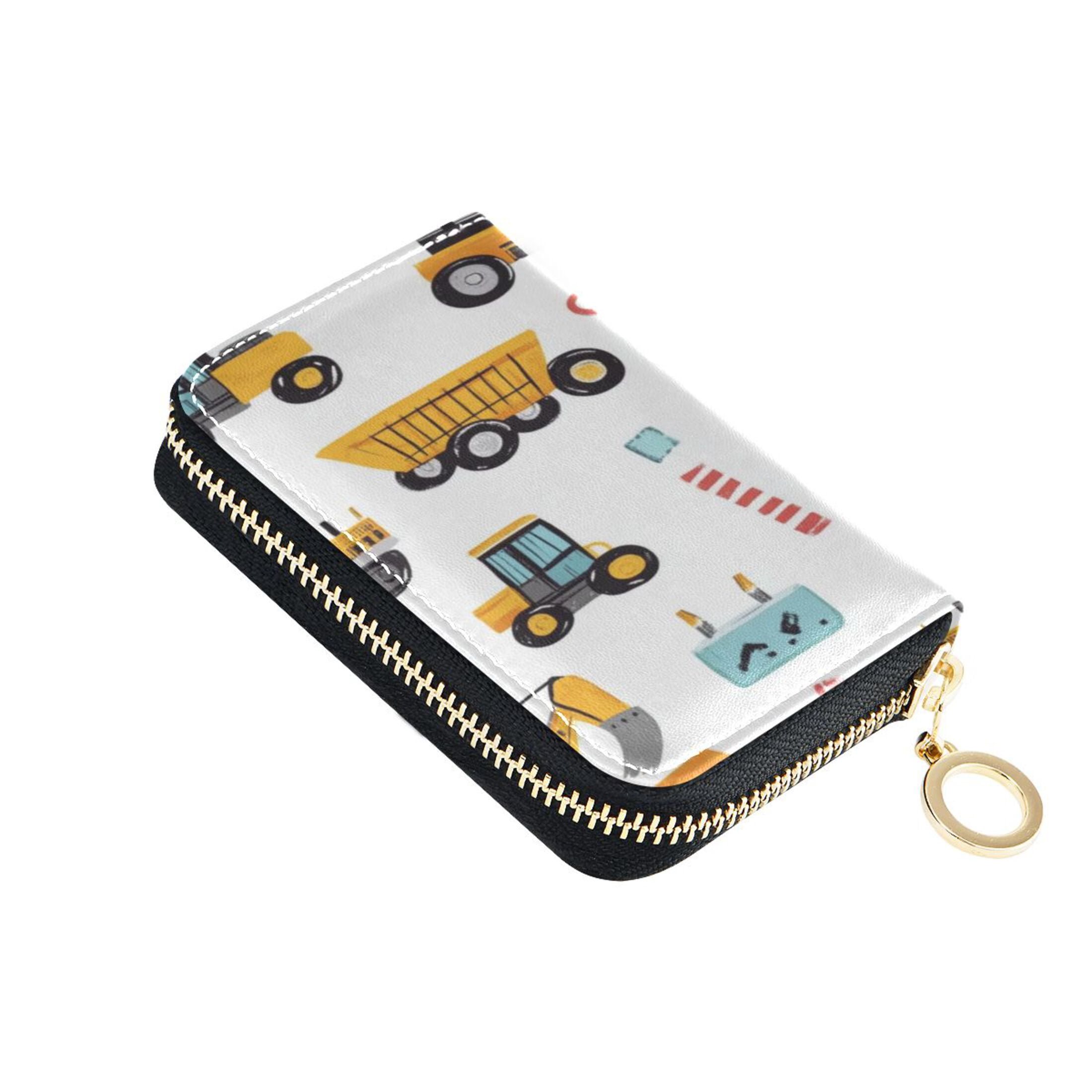PU Leather Zip Card Holder Women's Card Case Zipper Card Case Compact ...