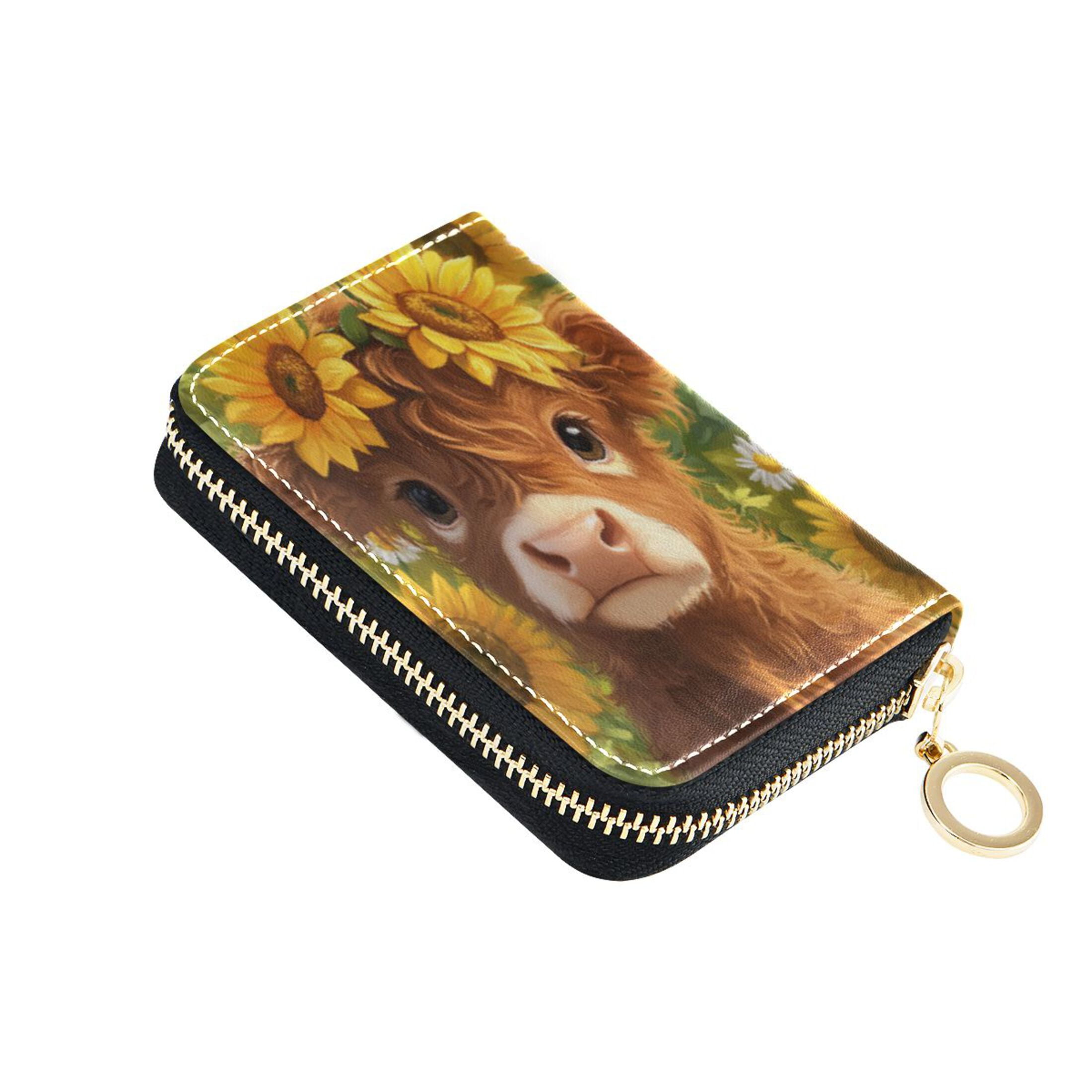 PU Leather Zip Card Holder Women's Card Case Zipper Card Case Compact ...
