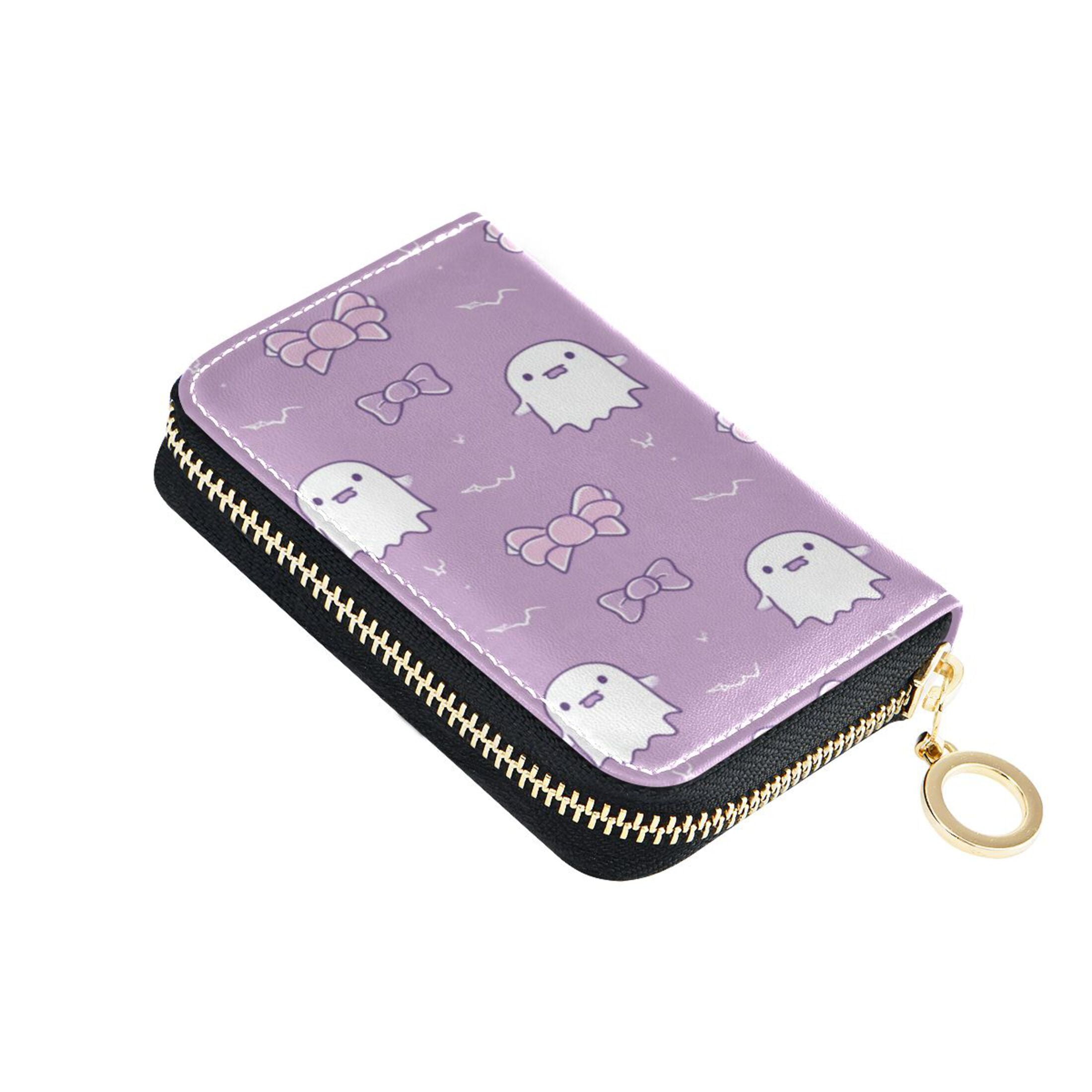 PU Leather Zip Card Holder Women's Card Case Zipper Card Case Compact ...