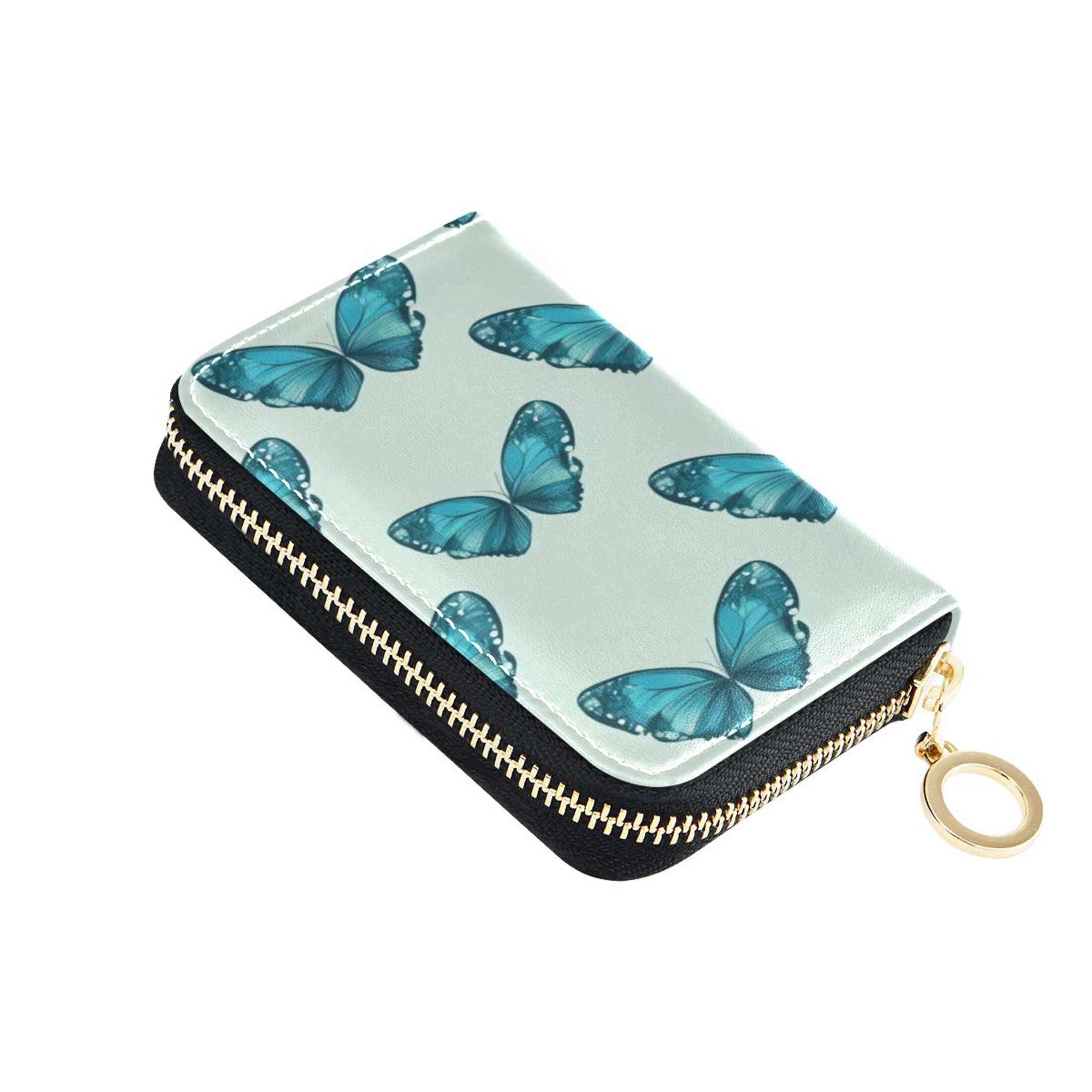 PU Leather Zip Card Holder Women's Card Case Zipper Card Case Compact ...