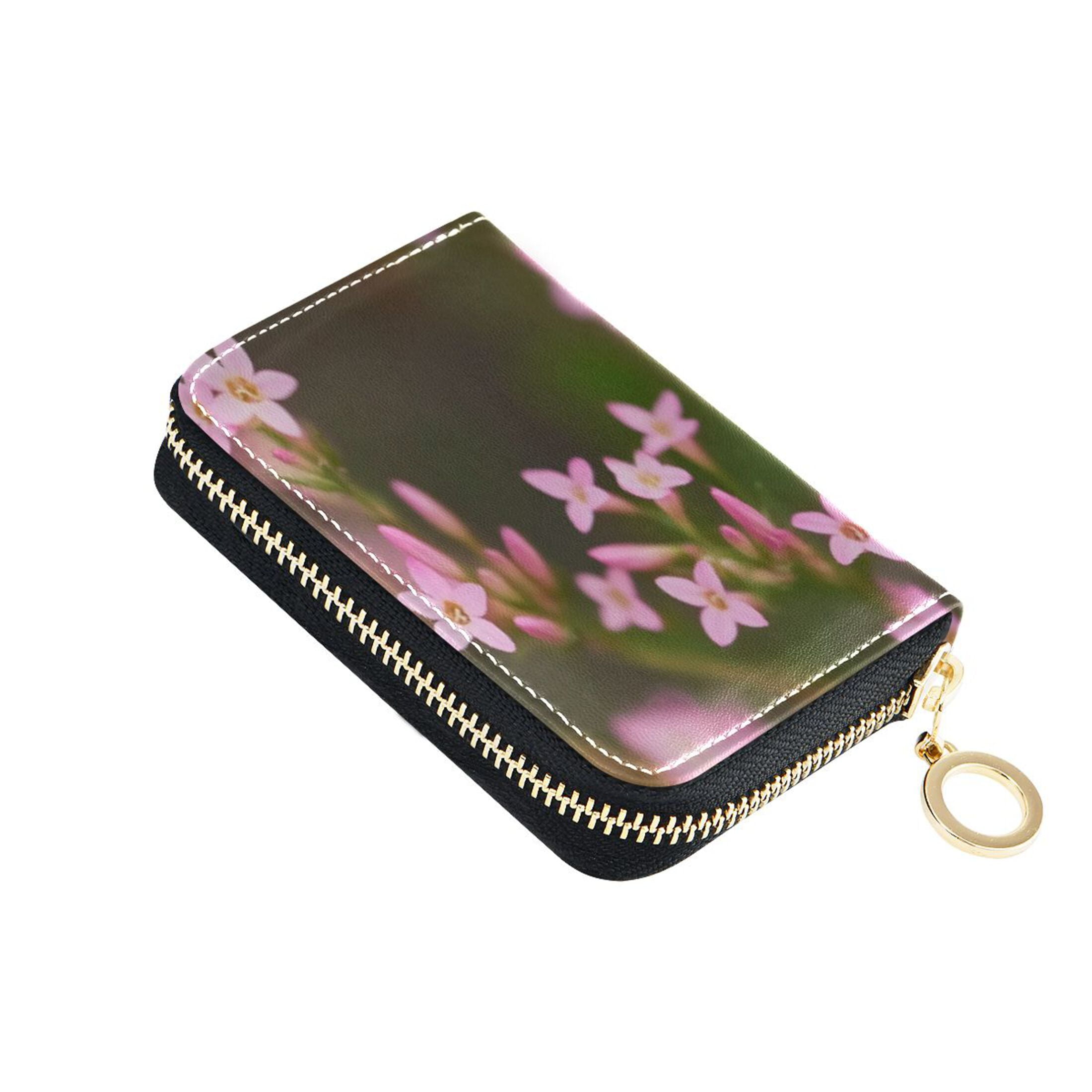 PU Leather Zip Card Holder Women's Card Case Zipper Card Case Compact ...