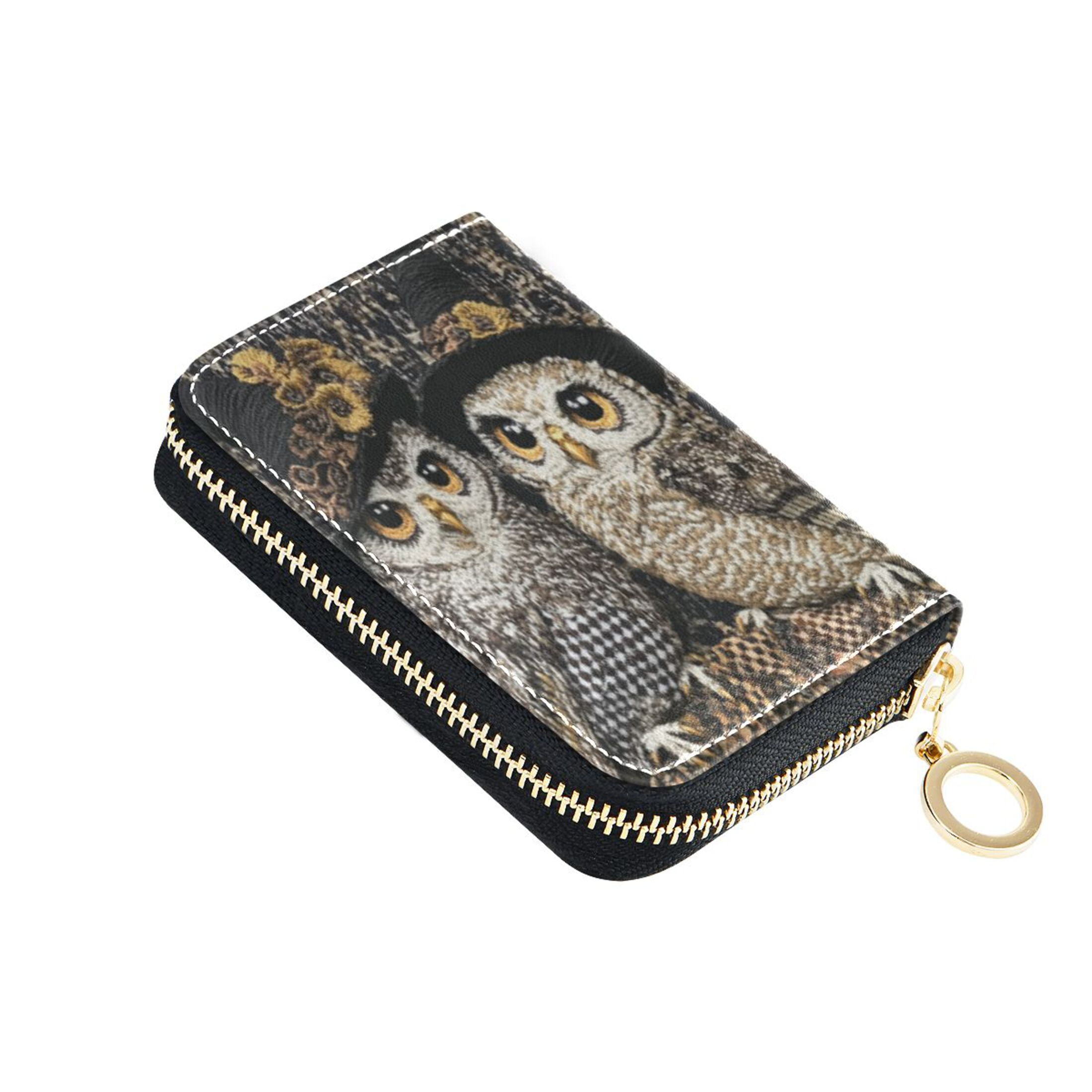 PU Leather Zip Card Holder Women's Card Case Zipper Card Case Compact ...