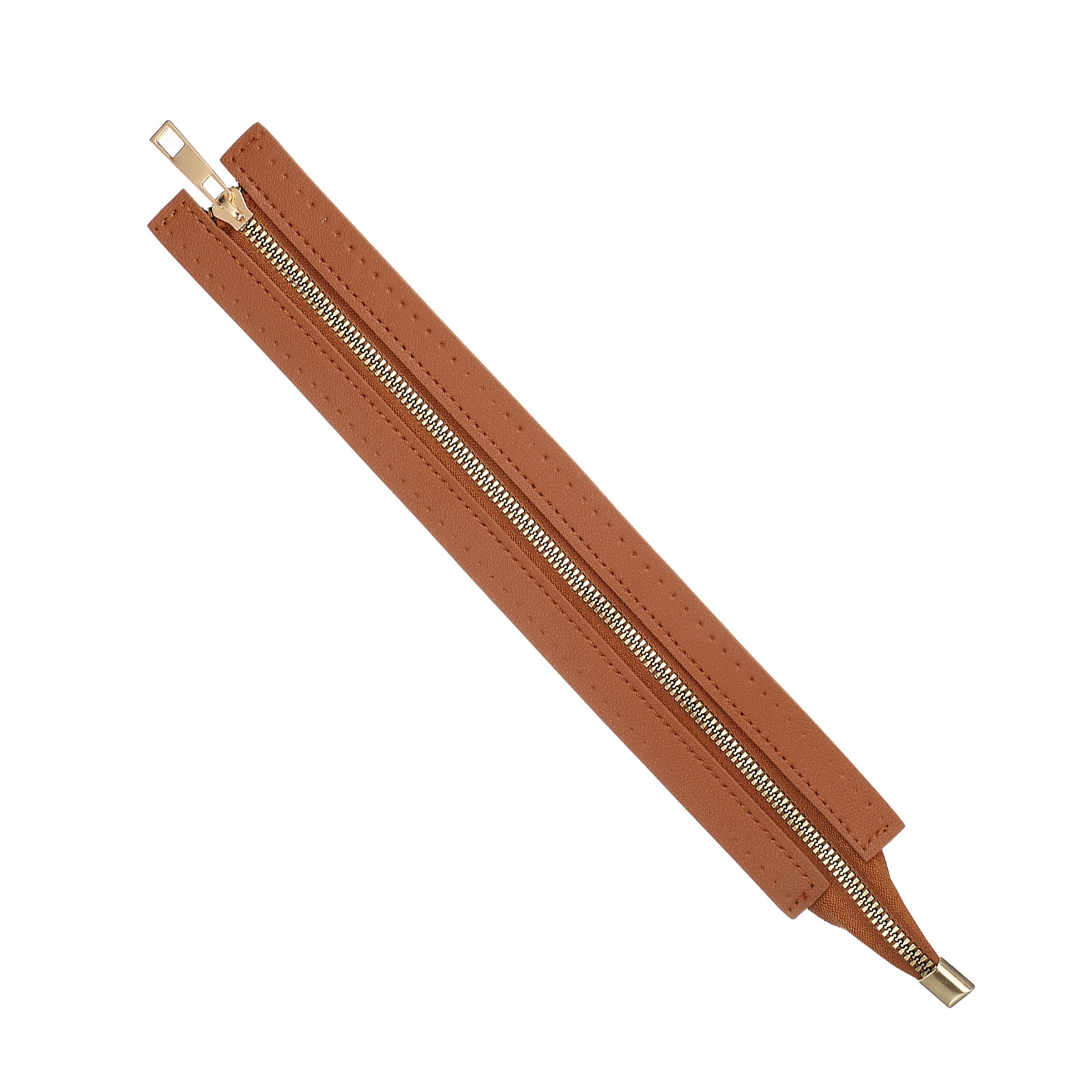 PU Leather Zipper, 13.8"x1.9" Sewing Coil Zipper Frame with Hole for ...