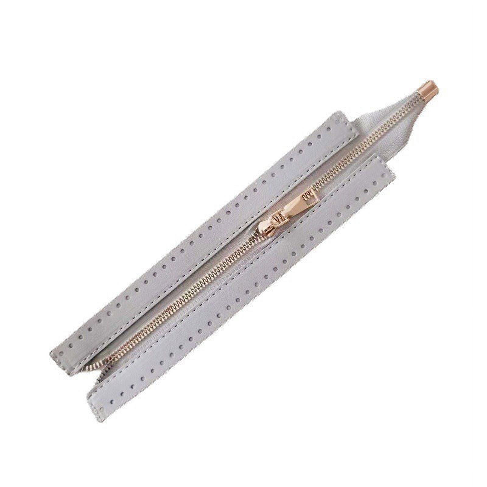 PU Leather Zipper Replaceable Sewing Metal Zipper For Woven Handbag ...