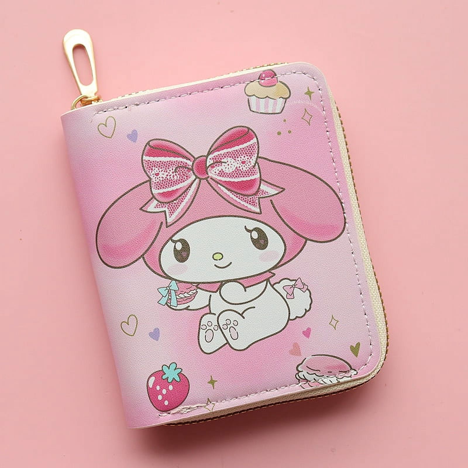 PU Sanrio Coin Purse Kuromi Cinnamoroll Short zipper card Holder My ...