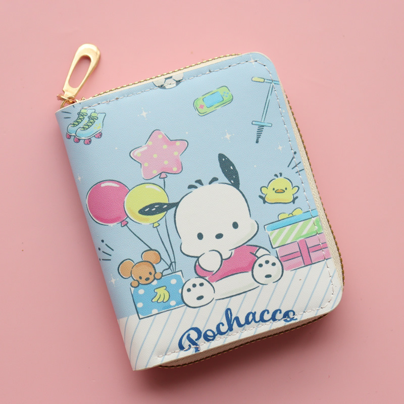 PU Sanrio Coin Purse Kuromi Cinnamoroll Short zipper card Holder My ...