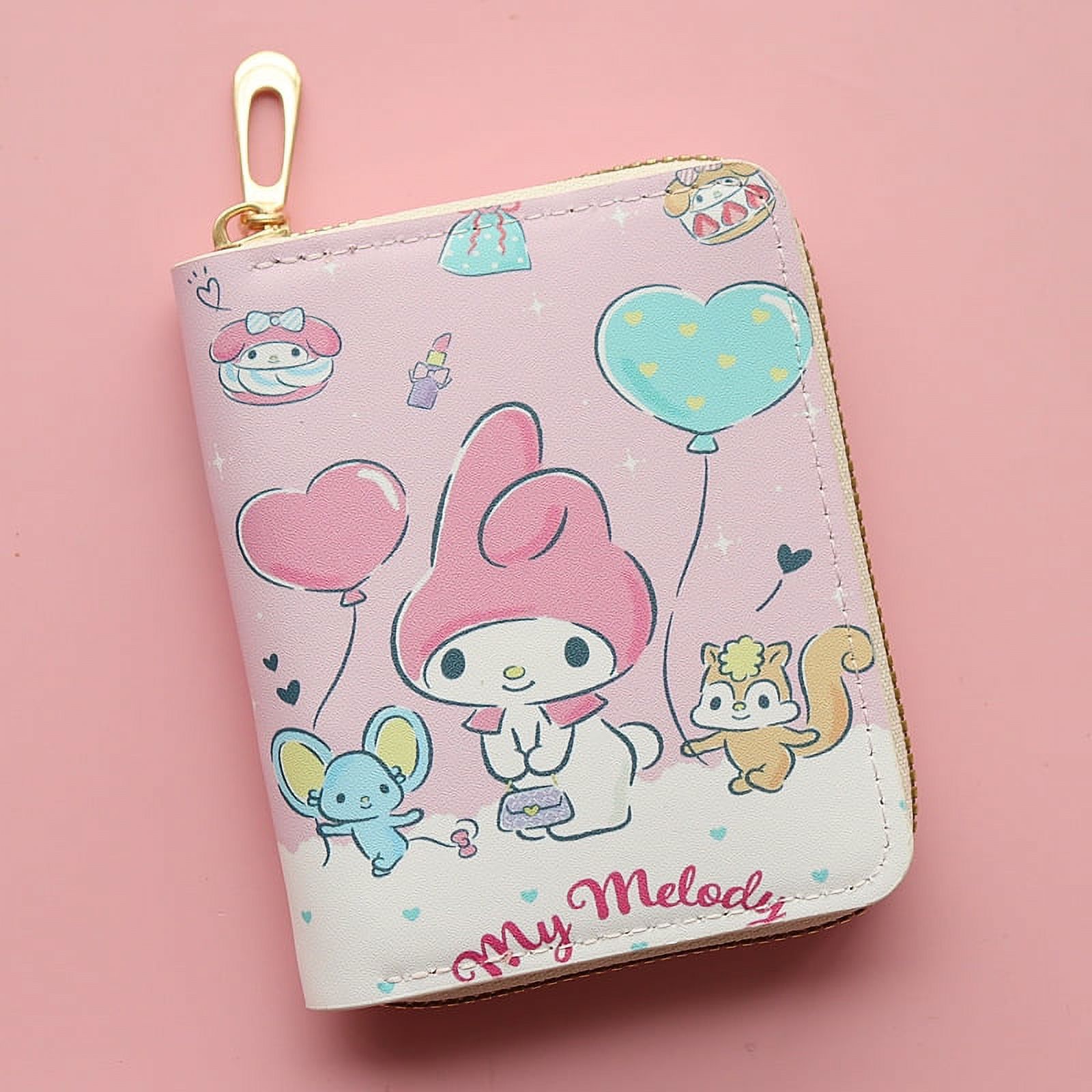 PU Sanrio Coin Purse Kuromi Cinnamoroll Short zipper card Holder My ...