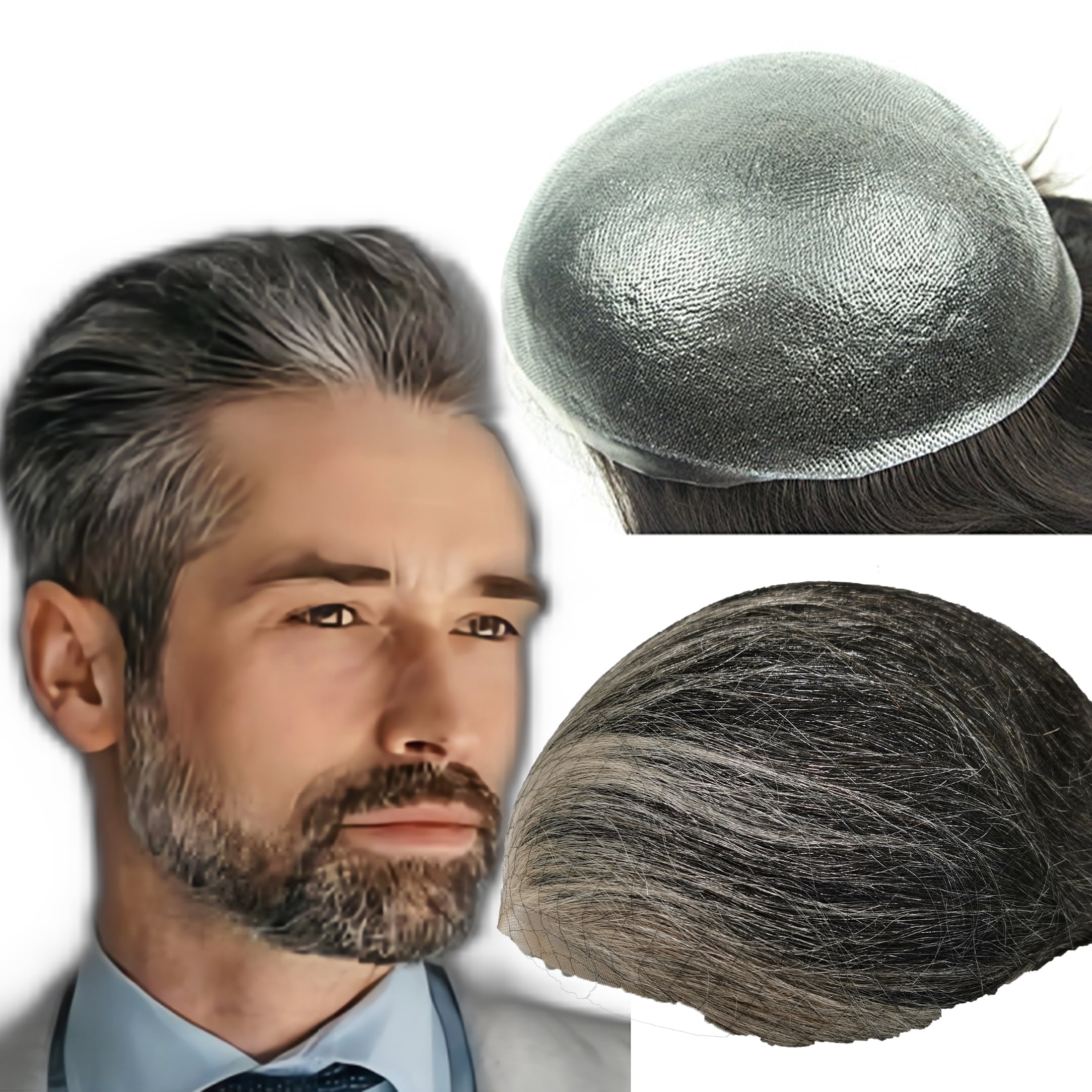 PU Skin Toupee for Men NLW European Human Hair Pieces for Men hair ...