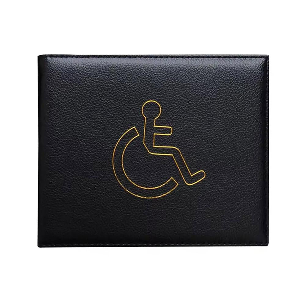 PU Soft Leather Badge & Timer Parking Permit Cover for Disabled ...