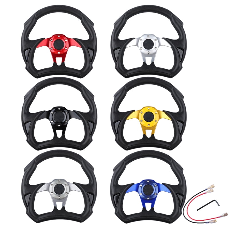 PU Universal Car Steering wheel Aluminum Leather 320mm/13 inch Racing ...