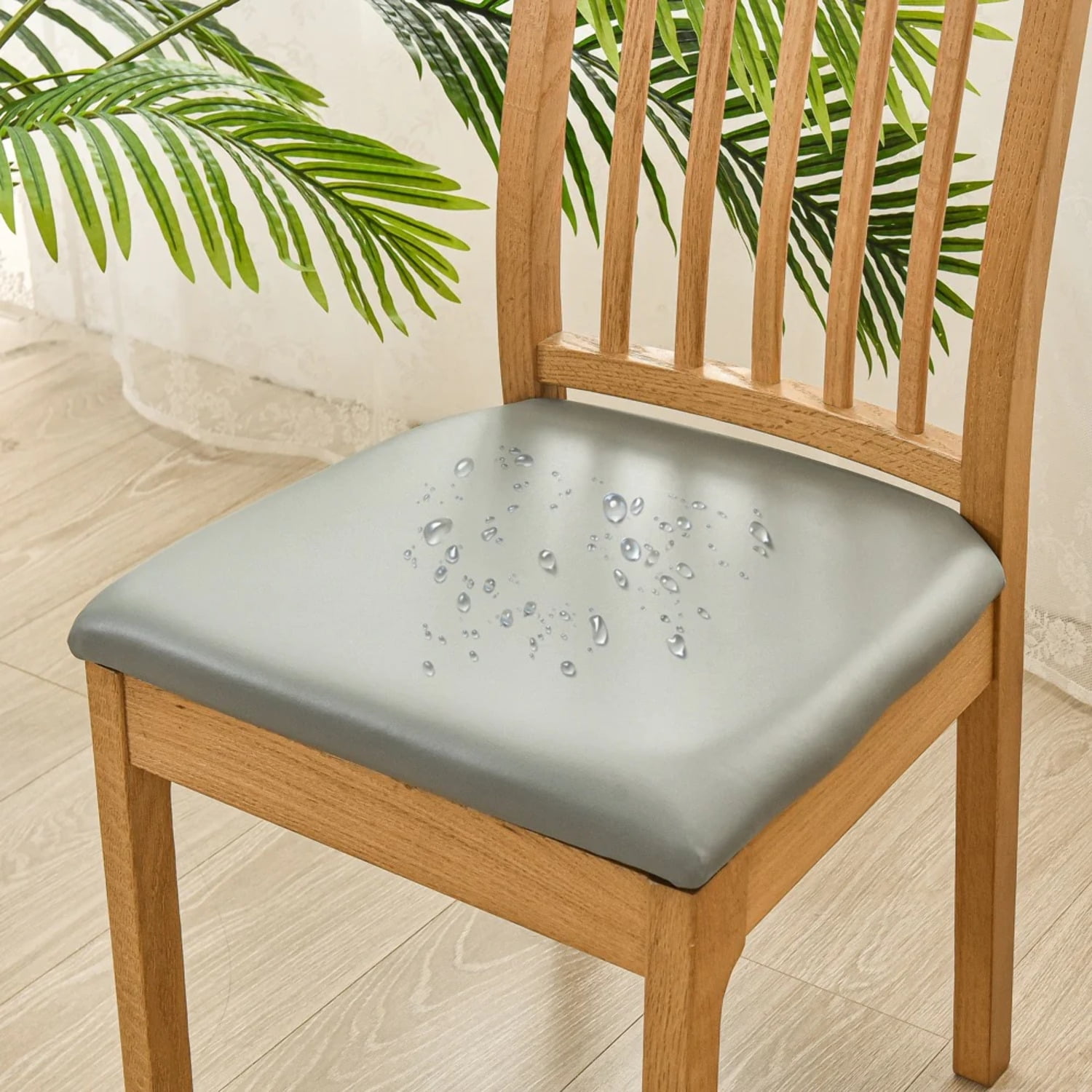 PU Waterproof Leather Square Pad Sets Of Stretch Chairs - Walmart.com