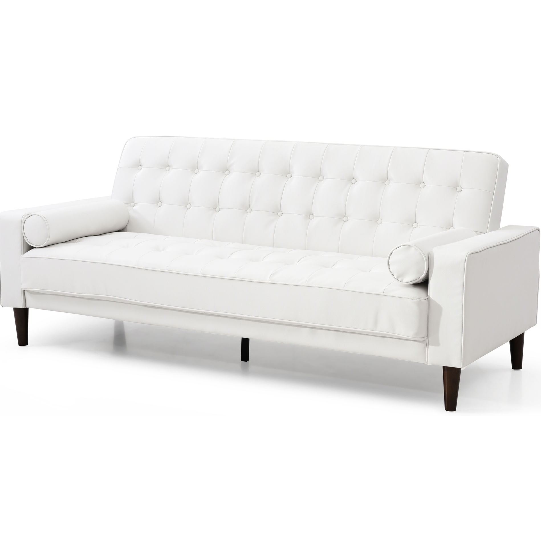 PU White Sofa Bed with Foam Filler / Stylish and Functional - Walmart.com