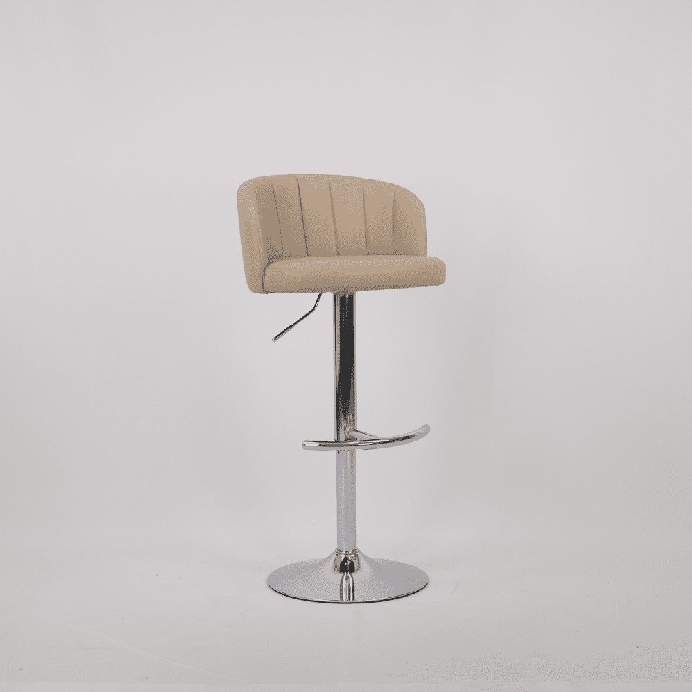 PU bar chair with semicircular backrest and adjustable height. Suitable ...