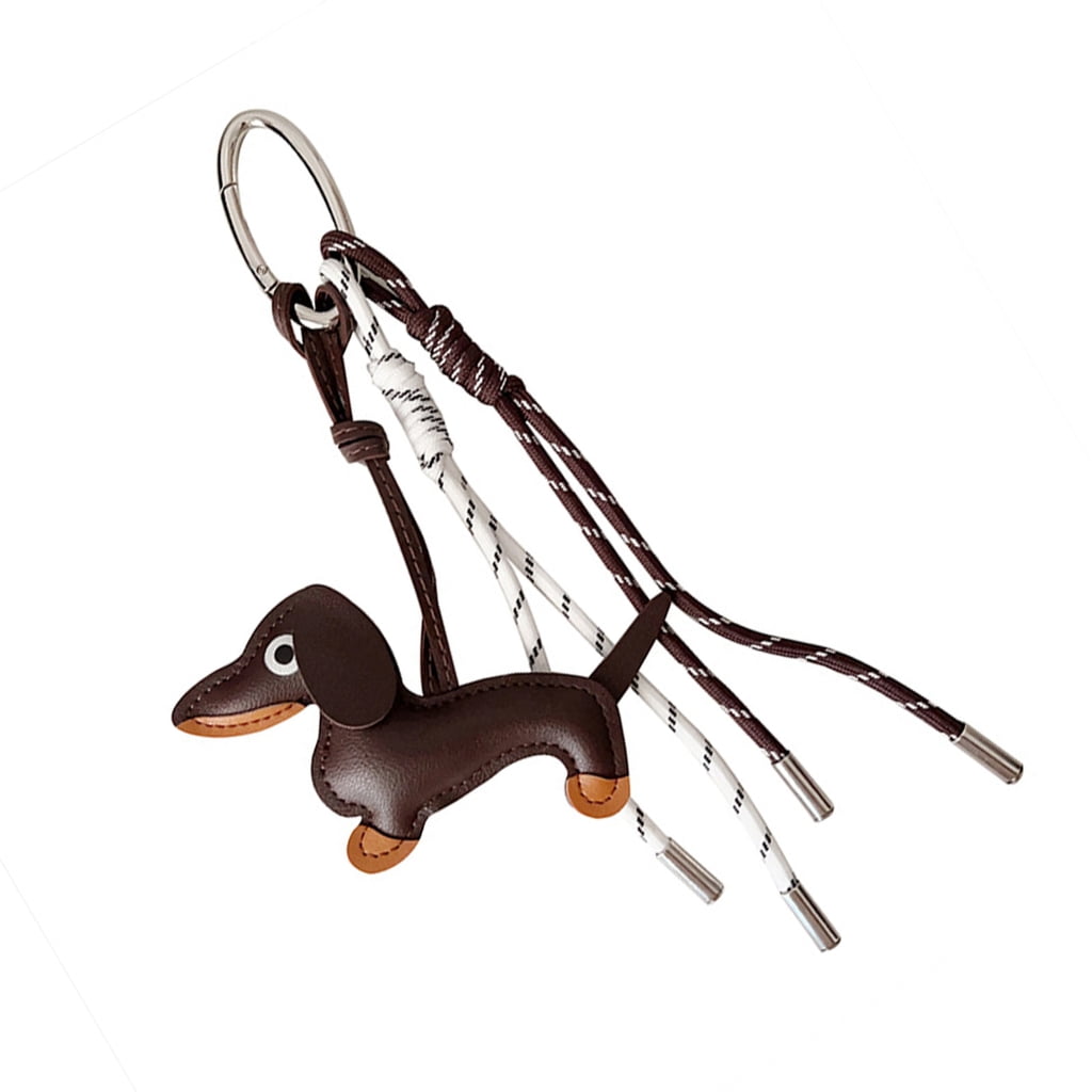 PU1eatherDachshund Keyring Bag Charm for Backpack and Car Key Hanging ...