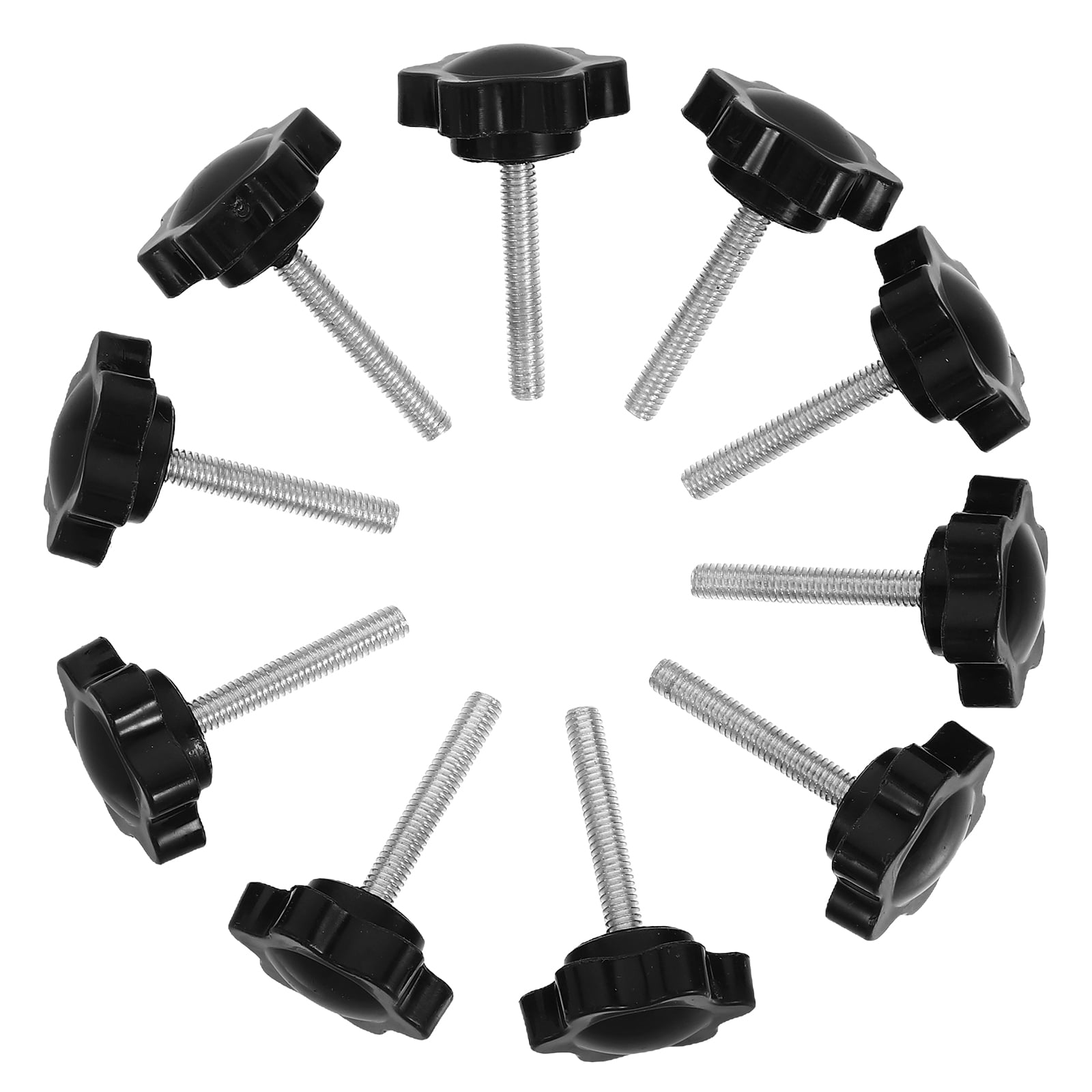 PUBERT 10pcs Plastic Hand Knob Screw For Mechanical Applications Plum ...