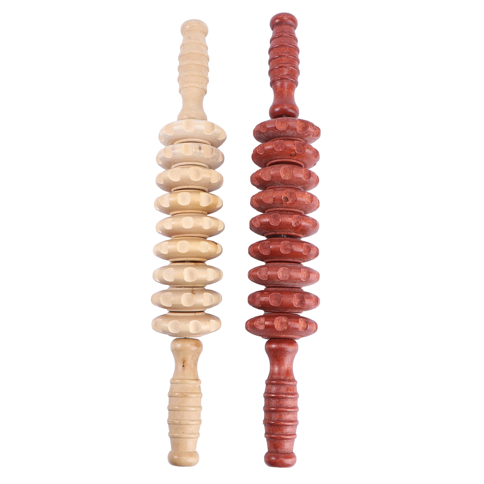 HONMEET Back Massage Roller Wood for Shaping and Belly Fat 2Pcs 15.33X2 ...
