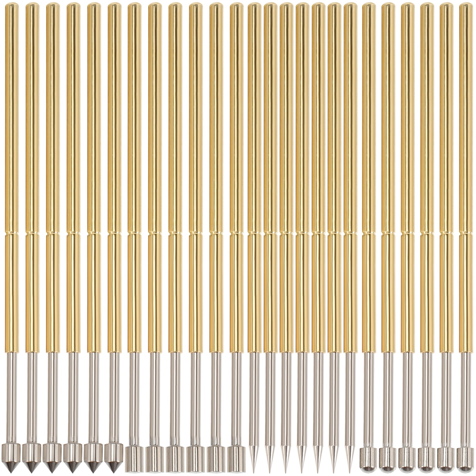 40pcs Spring Testing Probe Pins Edge Connector for Electronic Circuit ...