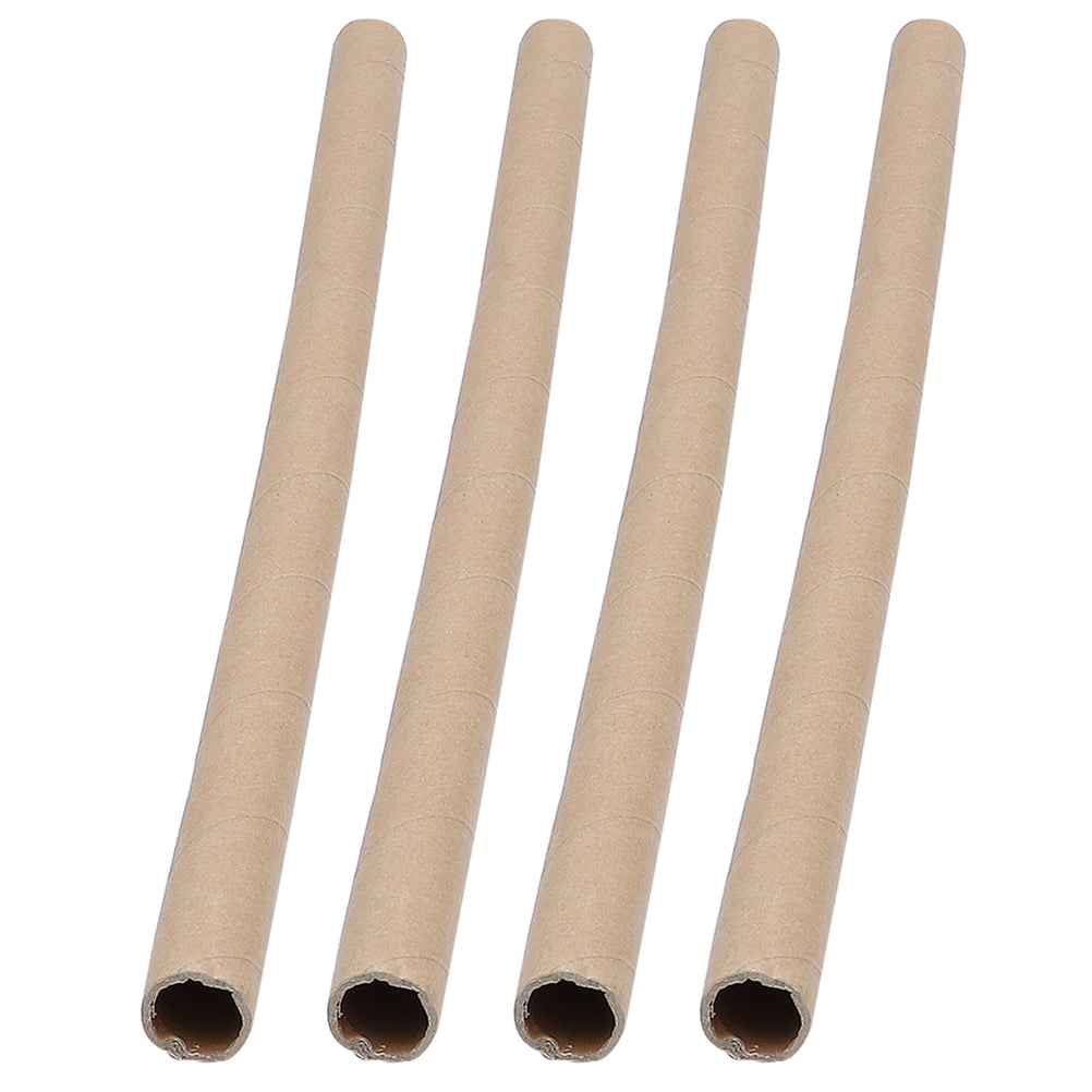 HONMEET Craft Paper Packaging Tubes 4 Pieces Light Brown Blank ...