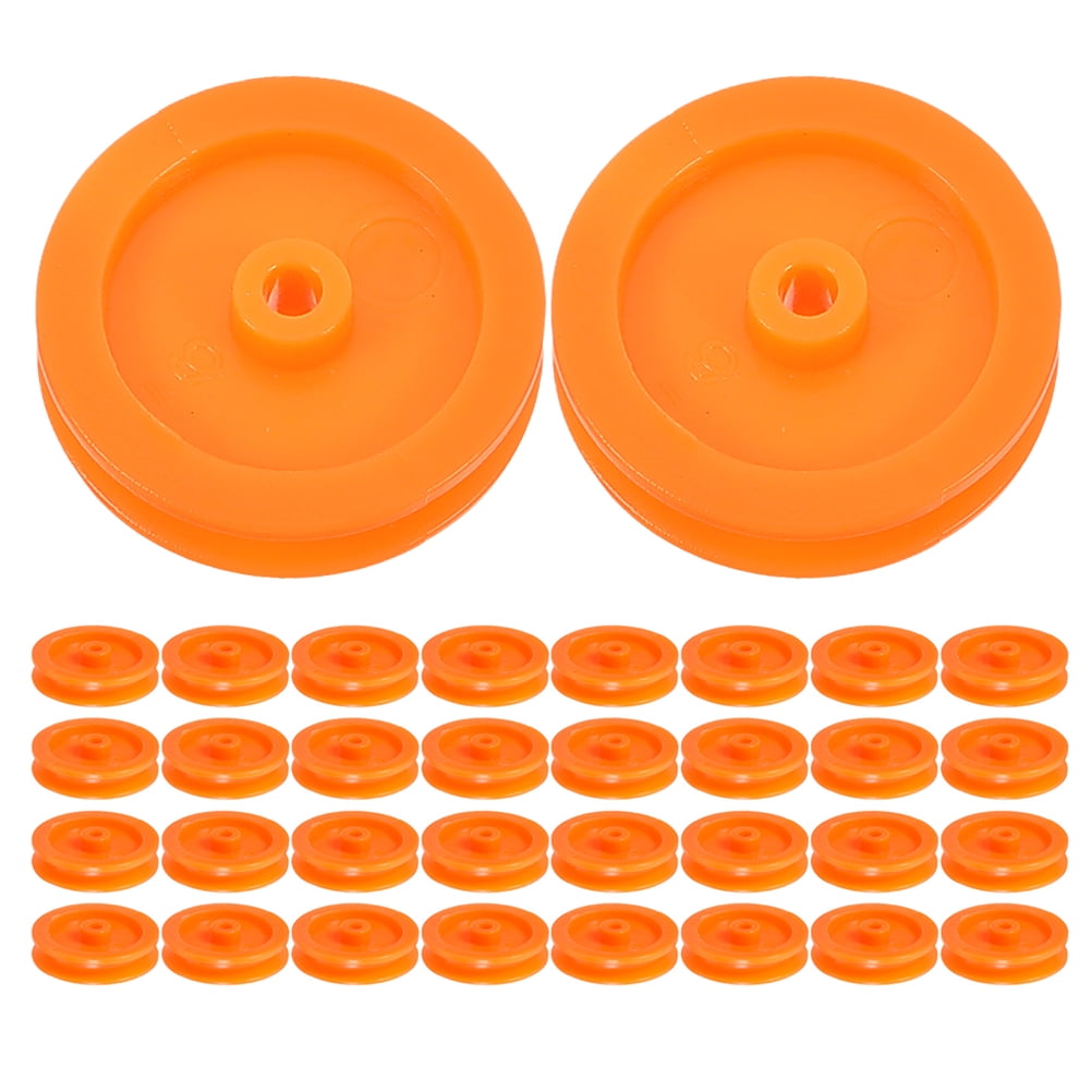 PUBERT 50pcs Diy Rc Car Plane Accessories Plastic Pulley Wheels Plane ...