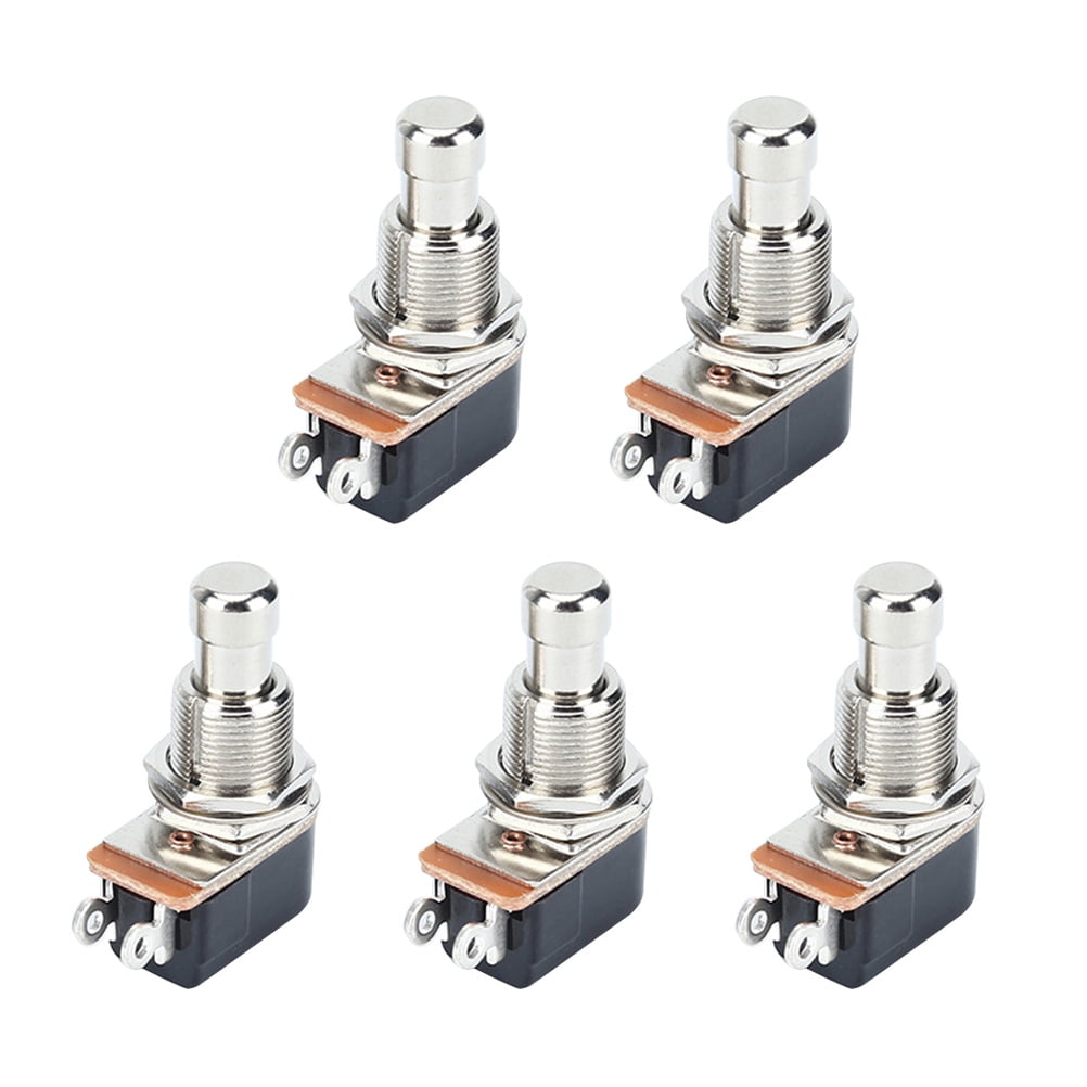 PUBERT 5pcs Electric Guitar Effects Pedal 2 Pin SPST Momentary Push ...