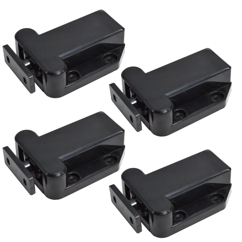 HONMEET Self-Locking Push to Open Door Catches Black 4-Pack Furniture ...