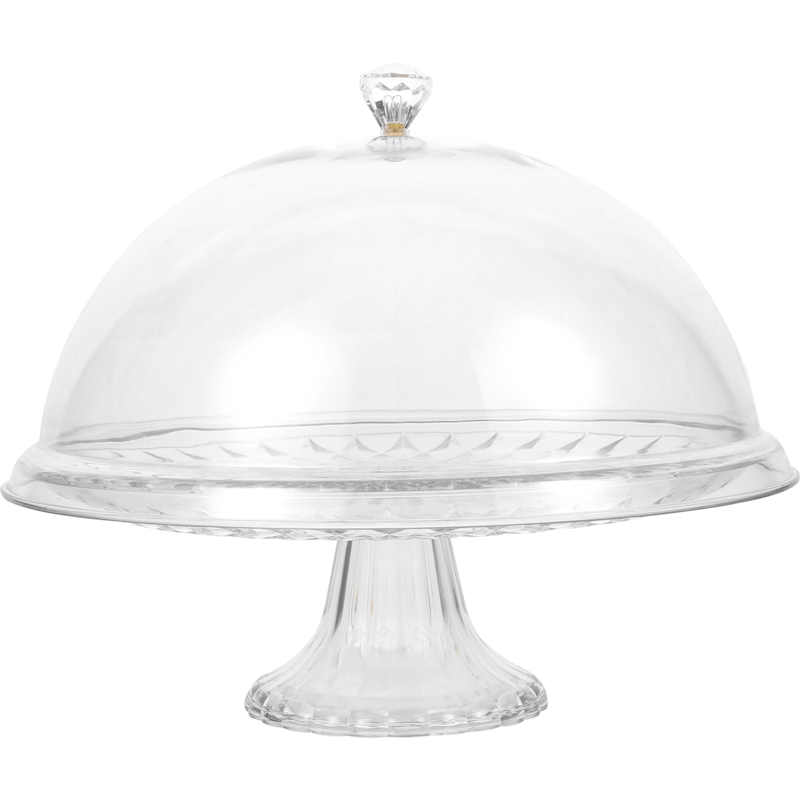 PUBERT Transparent Cake Stand Cupcake Holder Bakery Cake Display Tray ...