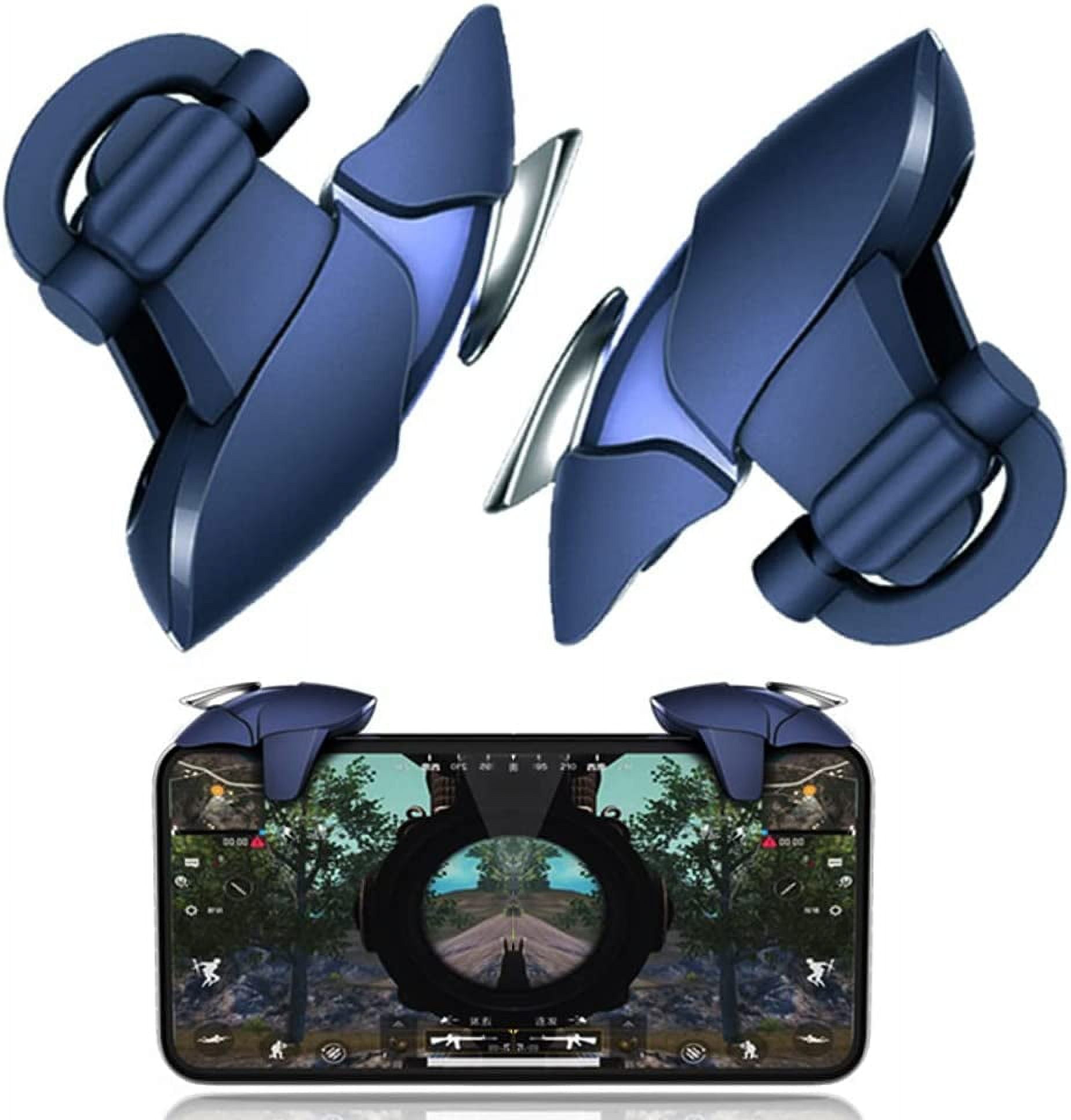 PUBG Game Controller Universal Phone Triggers Gamepad Mobile Joystick L1R1, Blue shark - Walmart ...