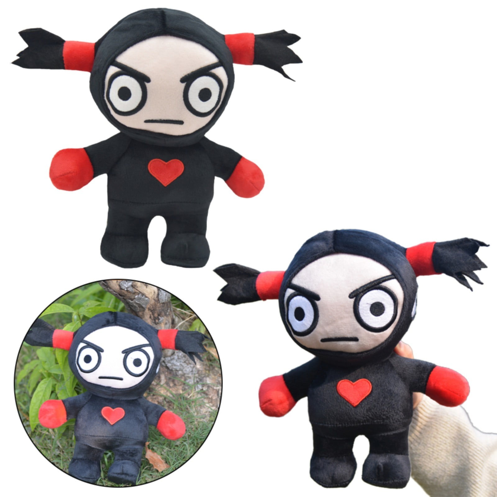 PUCCA Stuffed Animal Cute Maruko Head Chinese Doll Doll, Cartoon Plush ...