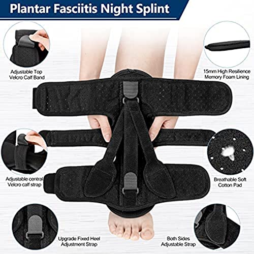 PUCHEN Plantar Night Splint, Plantar Relief Brace, Upgrade 3 Adjustable ...