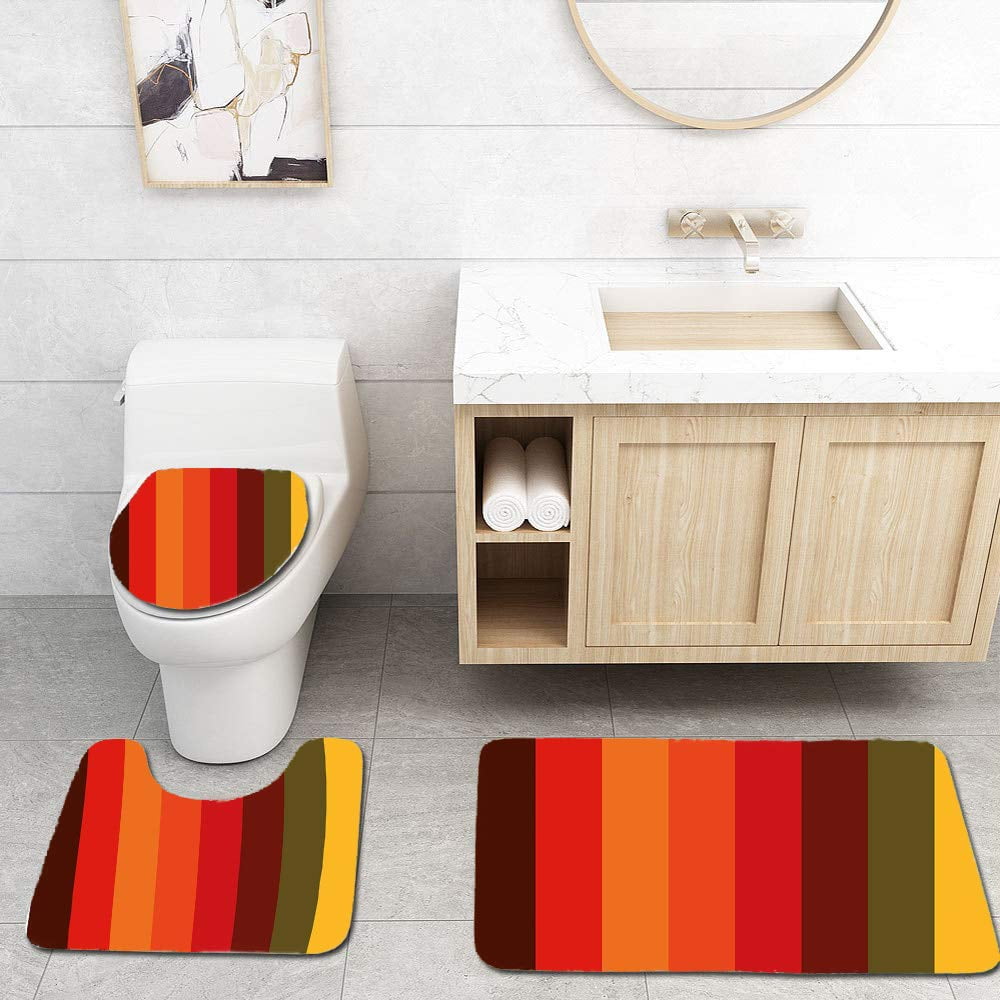 PUDMAD Abstract Vertical Striped Color Bands Vibrant Tones Geometric ...