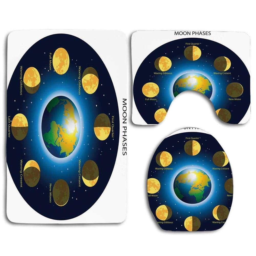 PUDMAD Educational Circular Frame Showing Basic Phases Moon Calendar Cosmos Universe 3 Piece ...