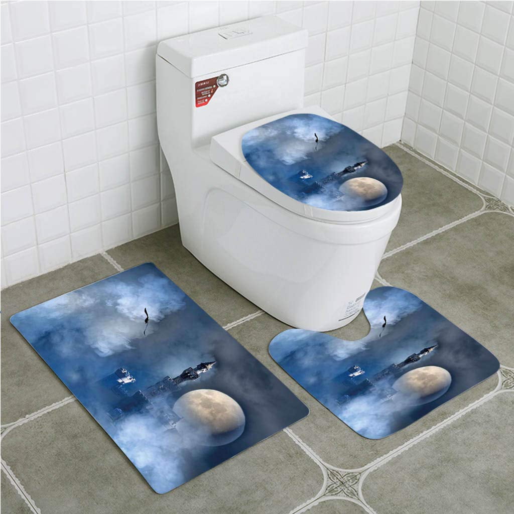 PUDMAD Fantasy Castle on Clouds at Moon Night Scary Gothic Fiction ...