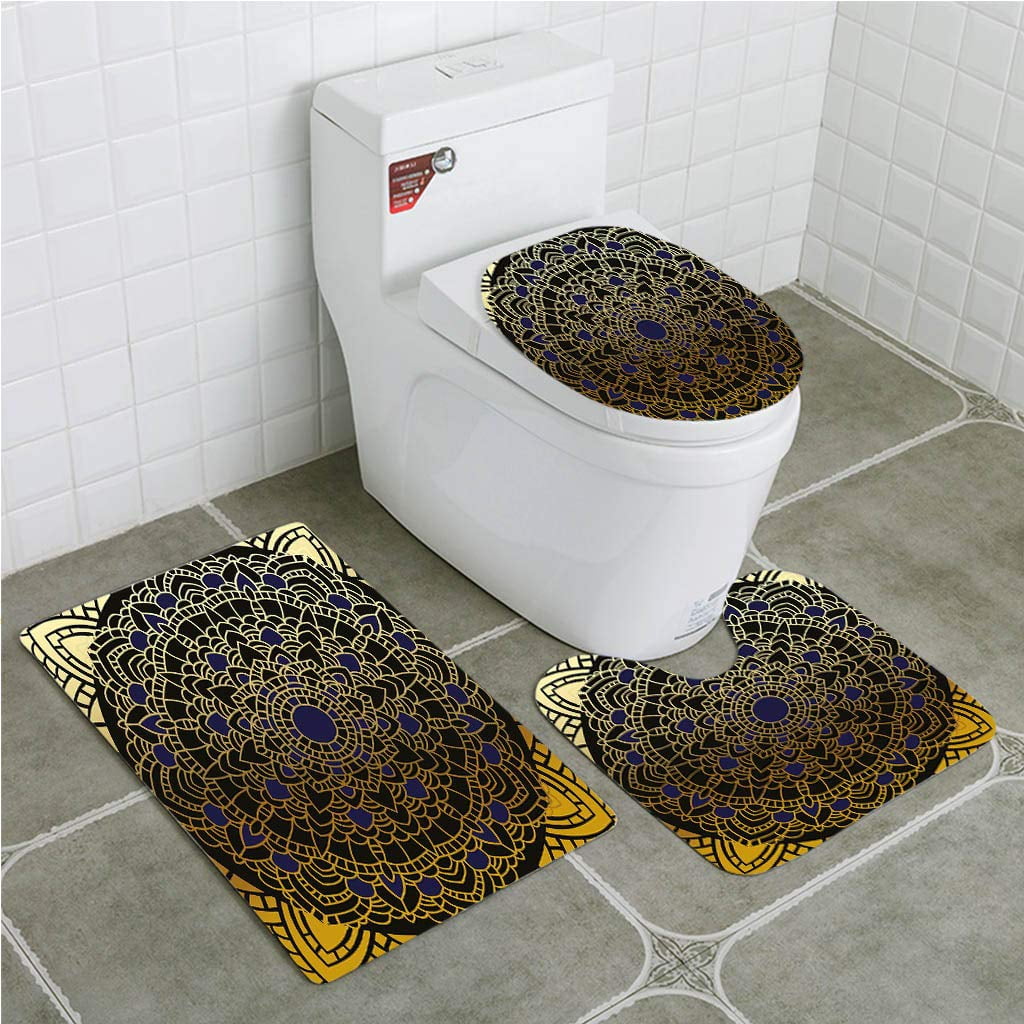 PUDMAD Gold Mandala Large Detailed Round Vintage Mandala Lotus Inspired ...