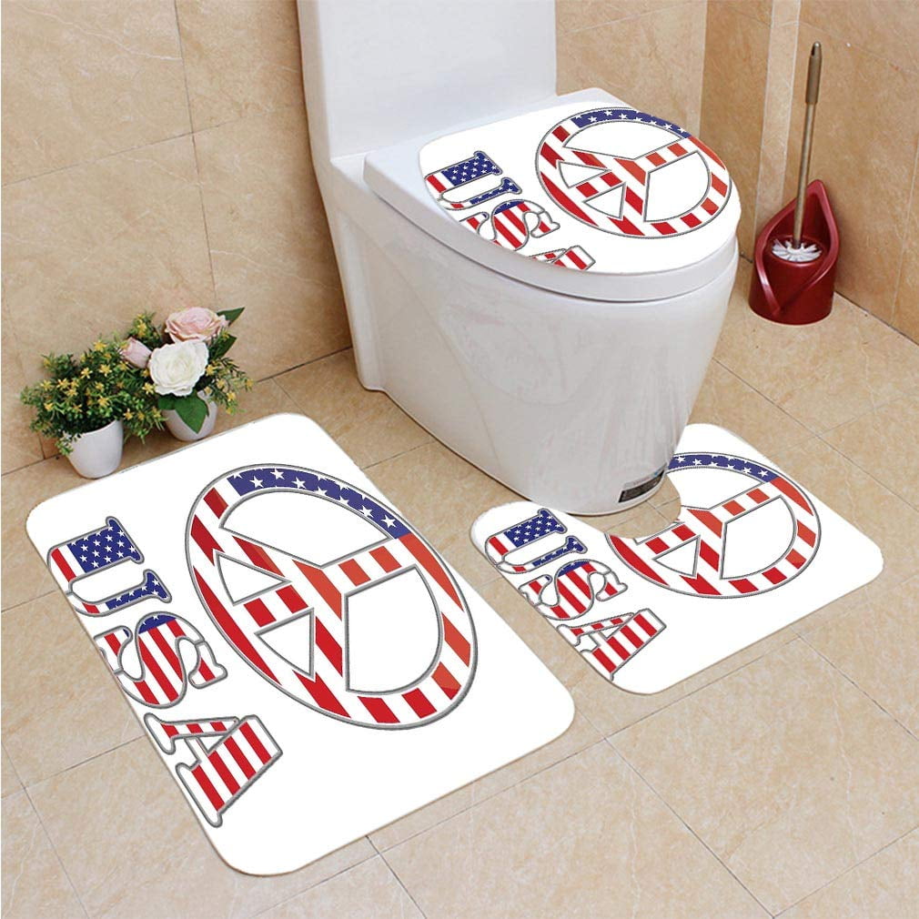 PUDMAD Groovy Modern Peace Sign USA Flag Color Hippie Freedom No War ...