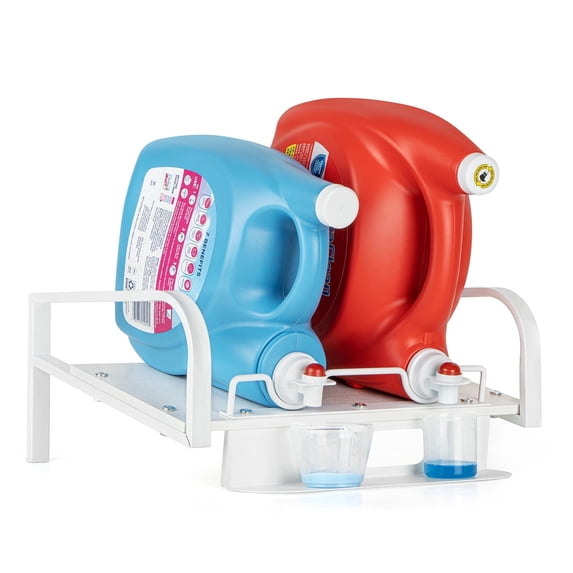 PUERSI Laundry Detergent Holder Stand with Drip Tray, Laundry Soap ...