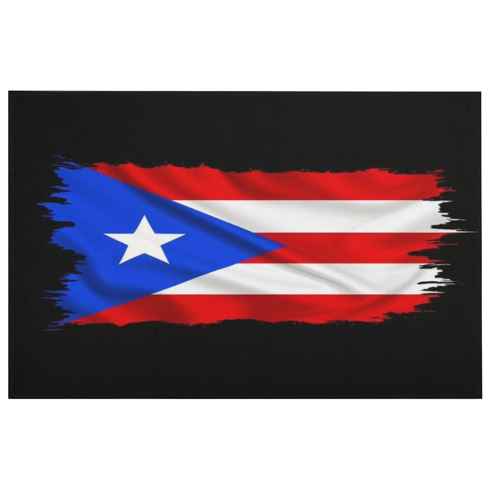 PUERTO RICAN FLAG Adult Home Decor Bedroom Living Room Crystal Velvet ...