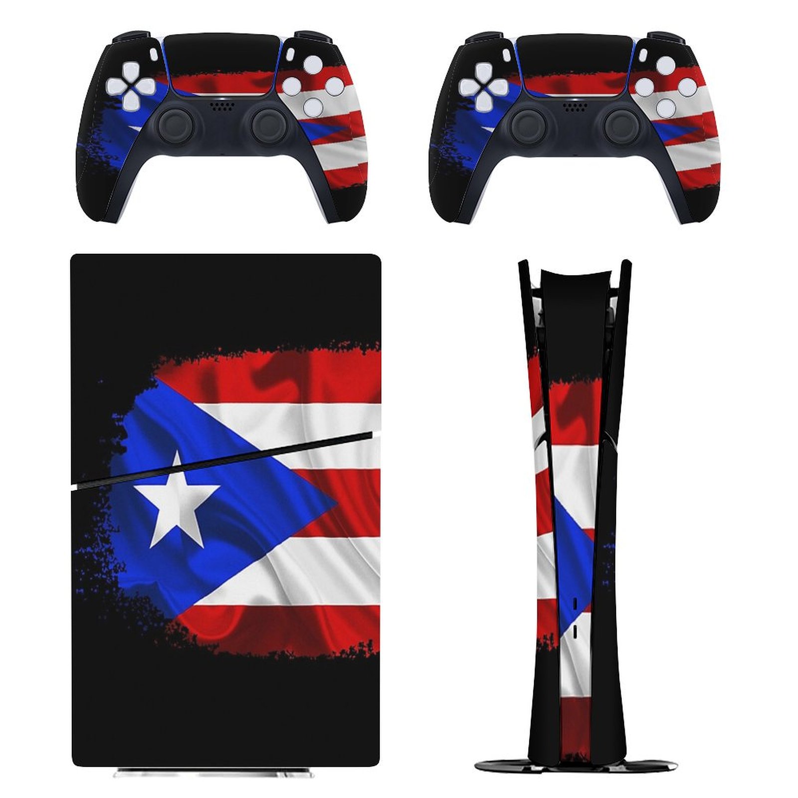PUERTO RICAN FLAG by Solomaskx PS5/PS5 Pro/PS5 Slim Digital Disc Skin ...