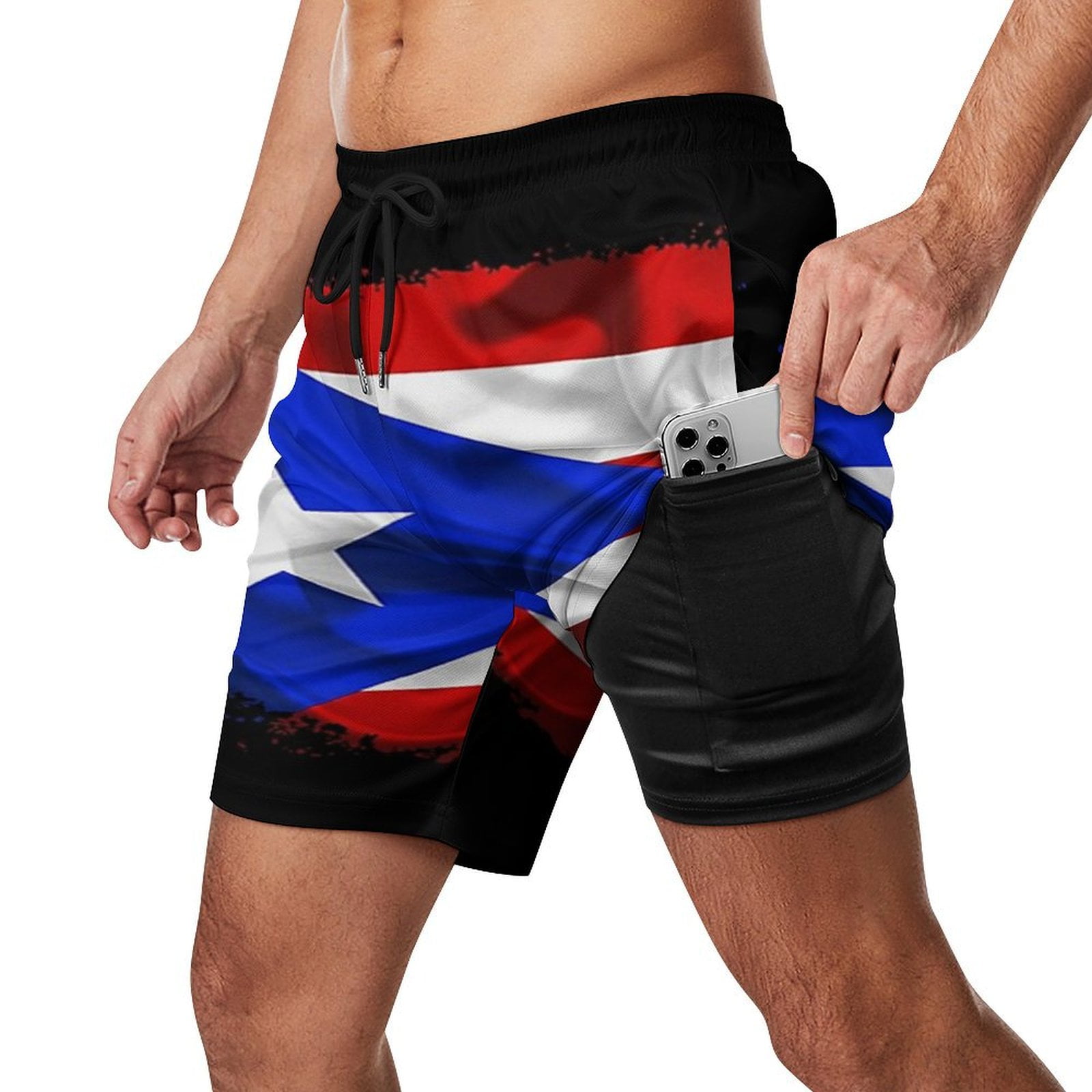 PUERTO RICAN FLAG by Solomaskx Quick Dry Swimming Shorts For Men ...